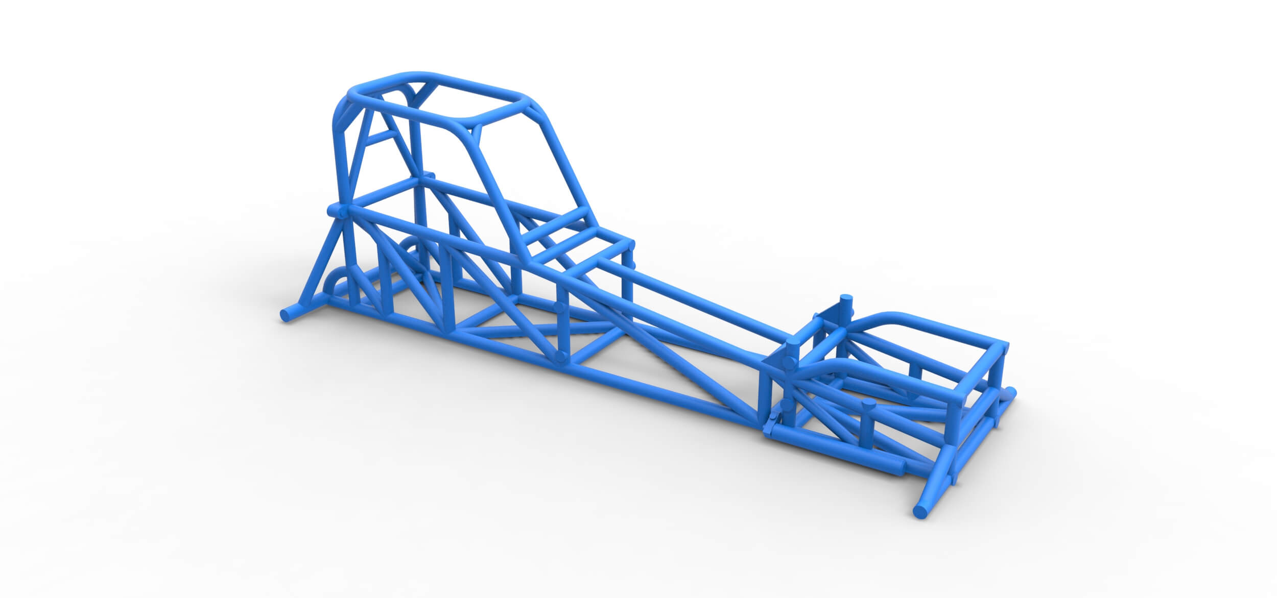 Frame of Supermodified Front Engine Race Car V1 Scale 1:25 - 3D Model ...