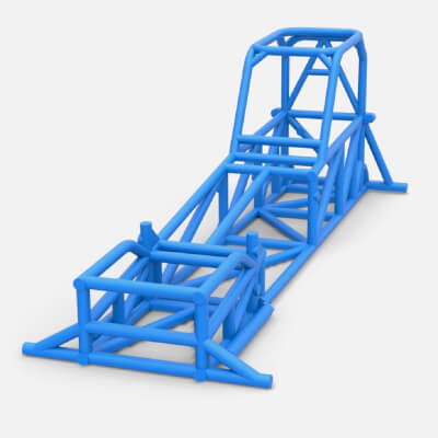 Frame of Supermodified Front Engine Race Car V1 Scale 1:25 - 3D Model ...