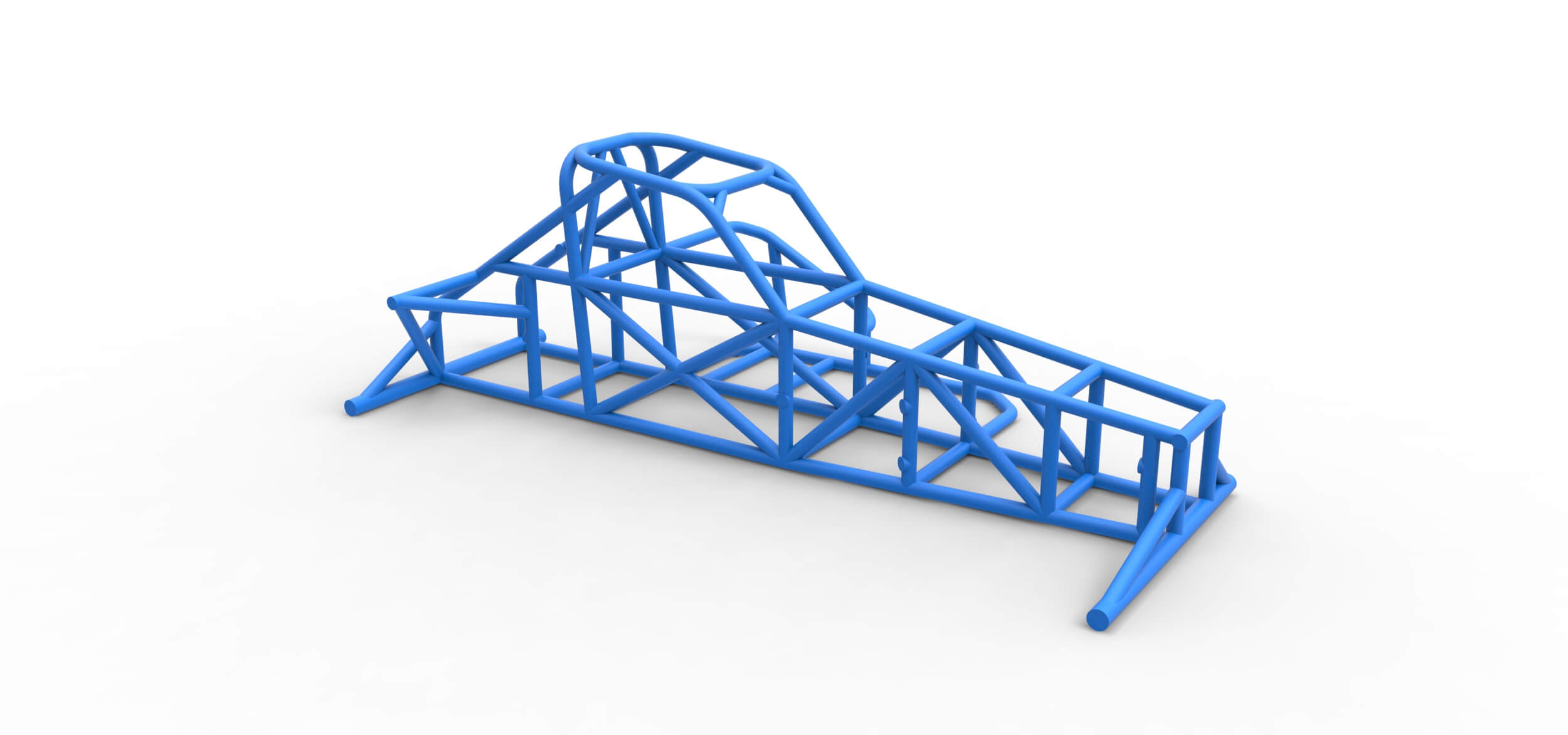 Frame of Supermodified Front Engine Race Car V2 Scale 1:25 - 3D Model ...