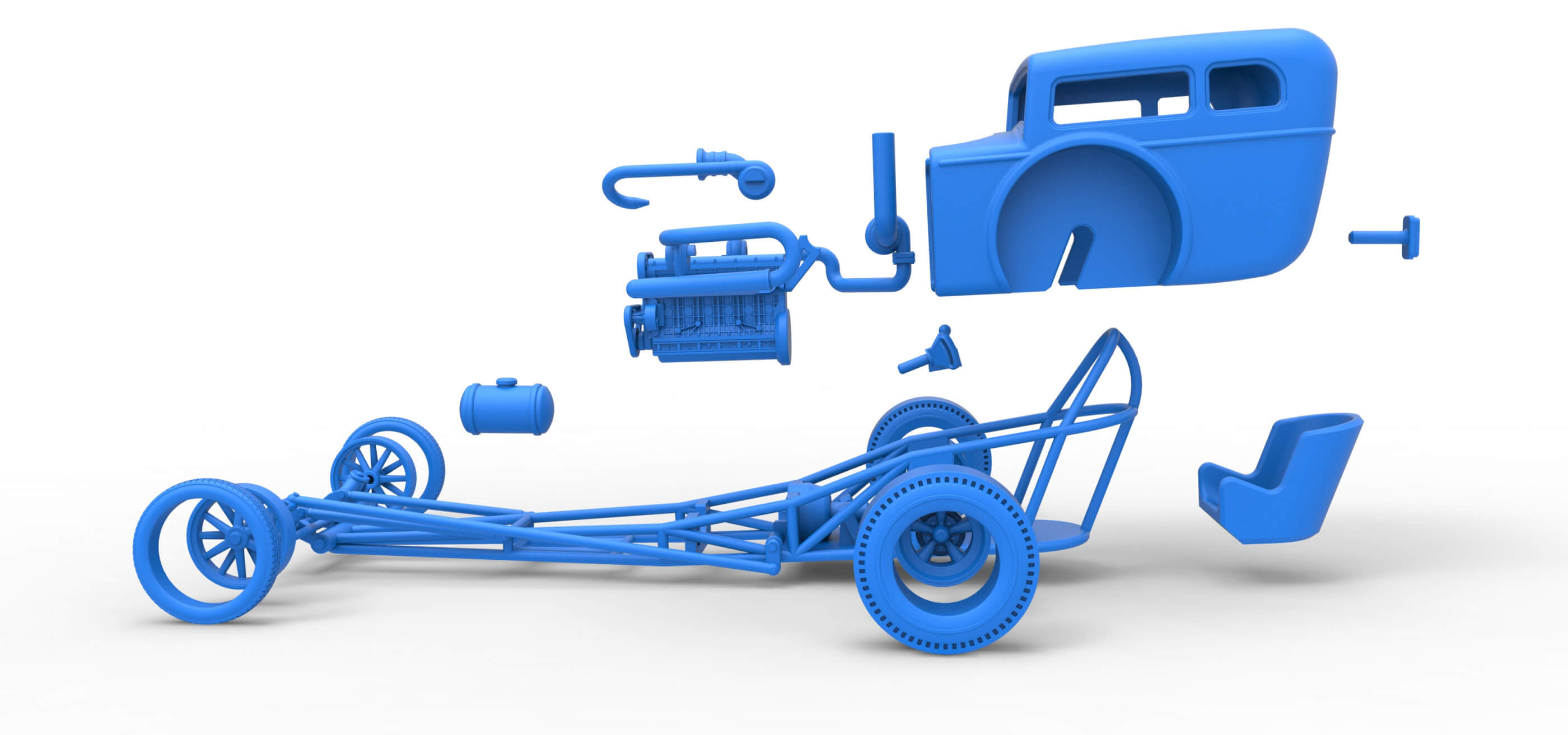 Front Engine Dragster 1:25 - 3D Model by TechItemsRock