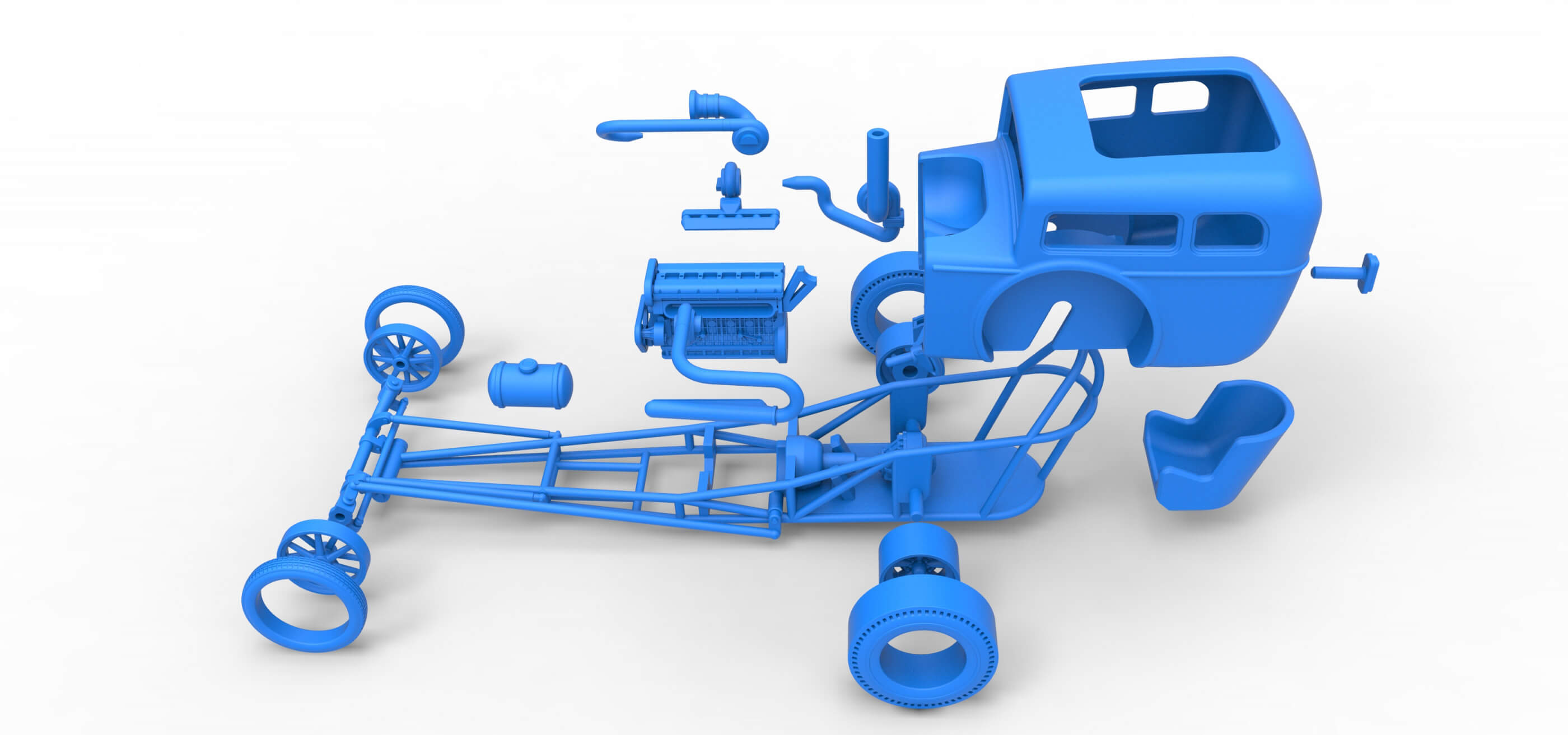 Front Engine Dragster 1:25 - 3D Model by TechItemsRock