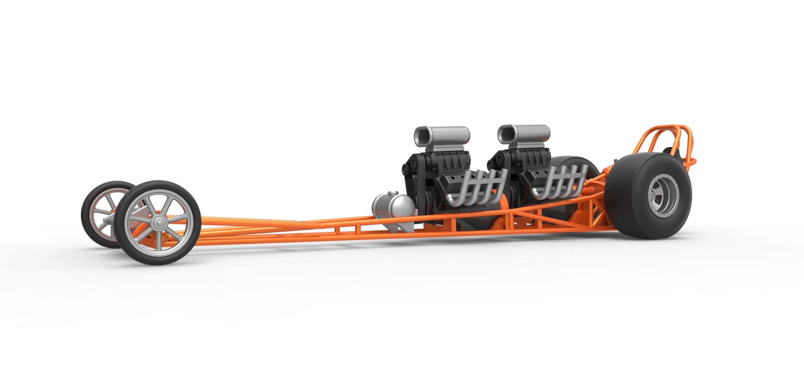 Front Engine Dragster 2 V8 1:25 - 3D Model by TechItemsRock