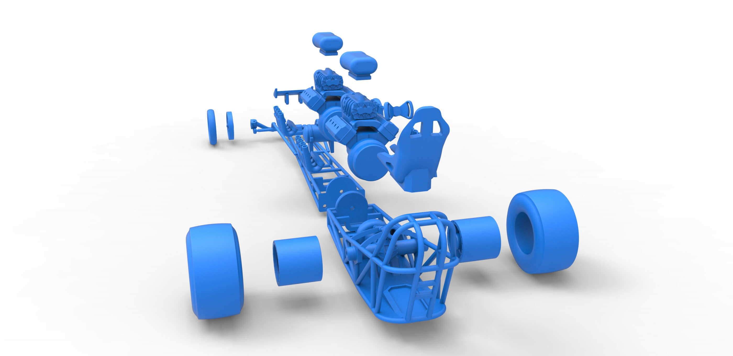 Front Engine Dragster 2 V8 1:25 - 3D Model by TechItemsRock