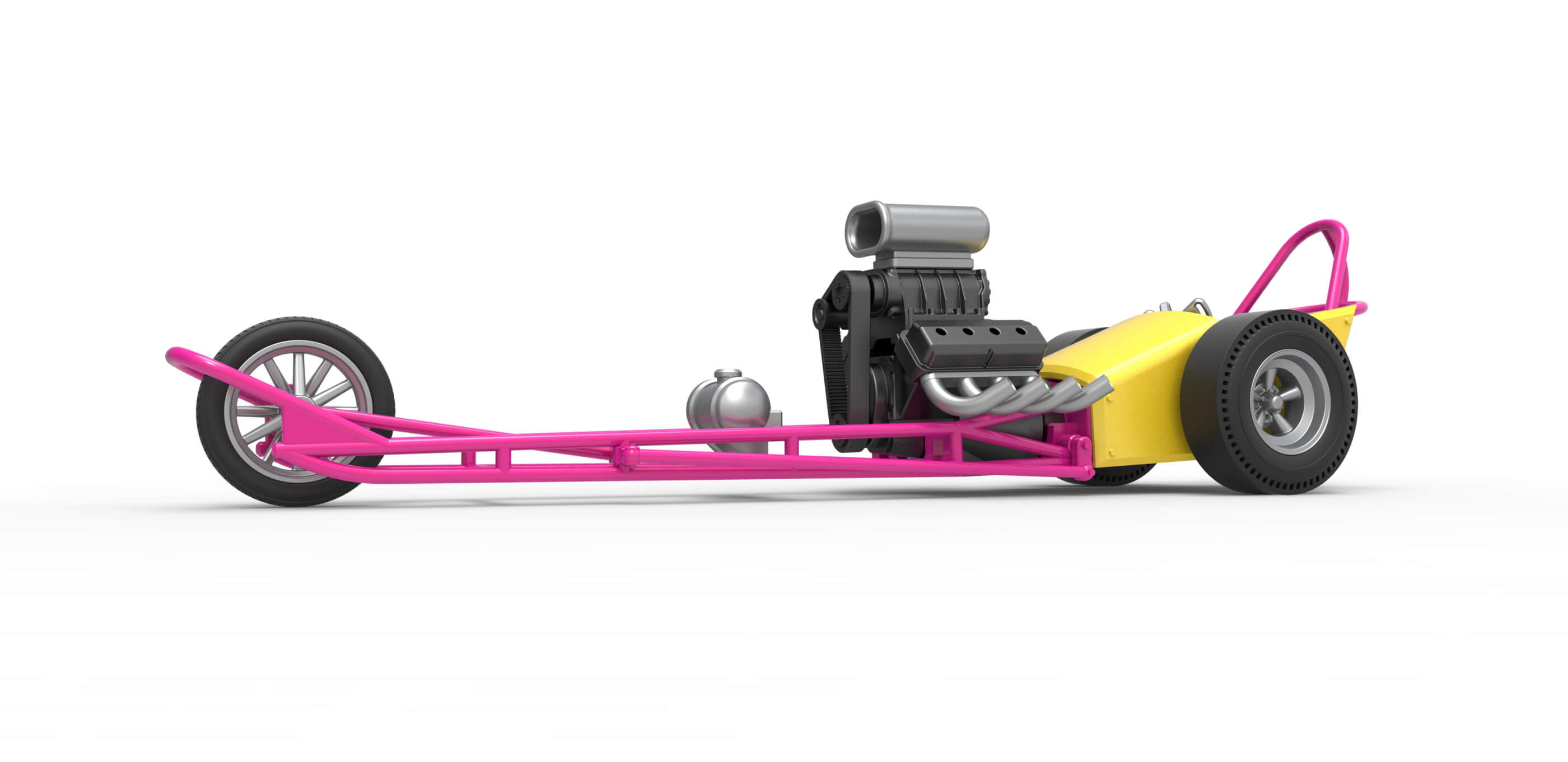 Front Engine Dragster V8 1:25 - 3D Model by TechItemsRock