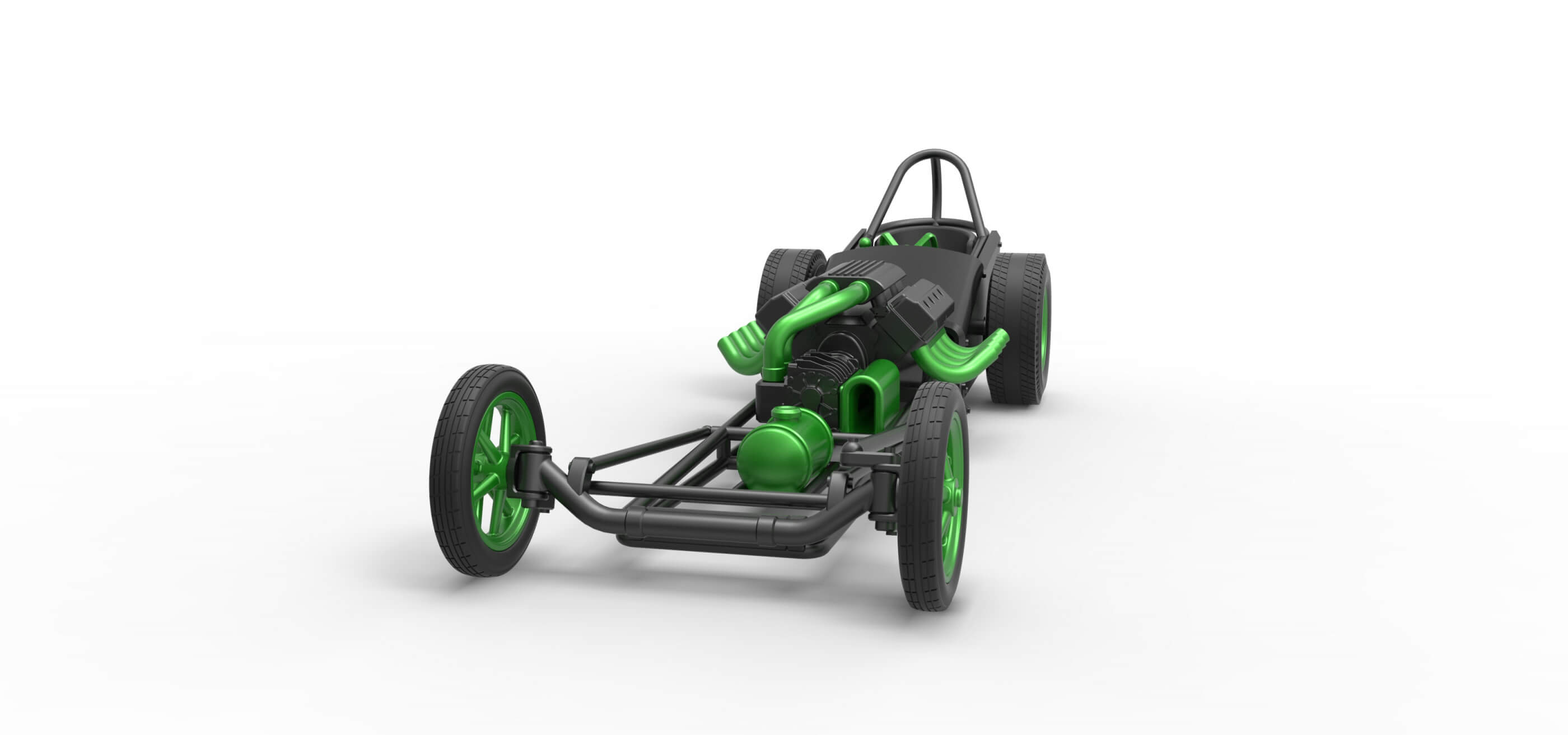 Front Engine Dragster V8 1:25 - 3D Model by TechItemsRock