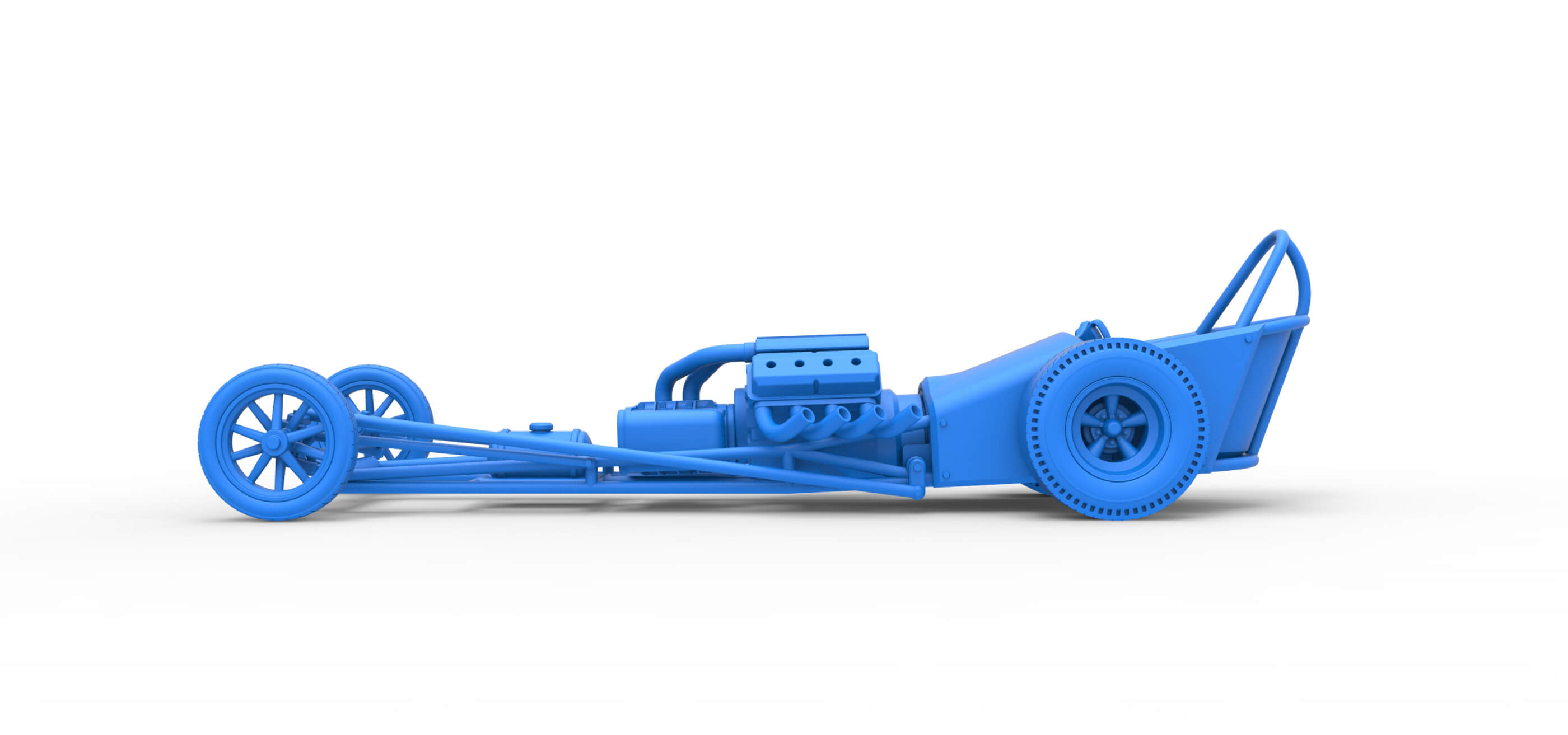 Front Engine Dragster V8 1:25 - 3D Model by TechItemsRock