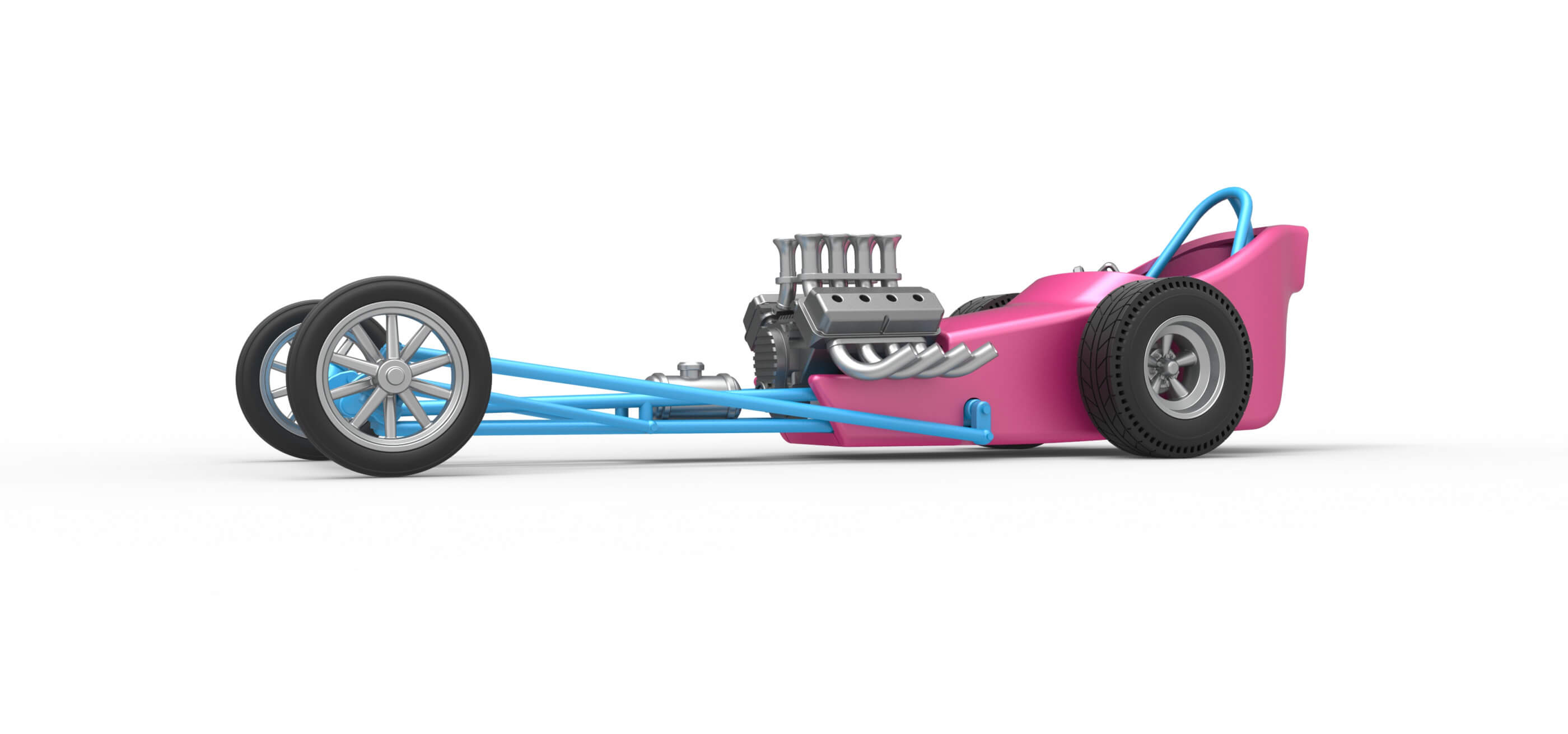 Front Engine Dragster V8 1:25 - 3D Model by TechItemsRock