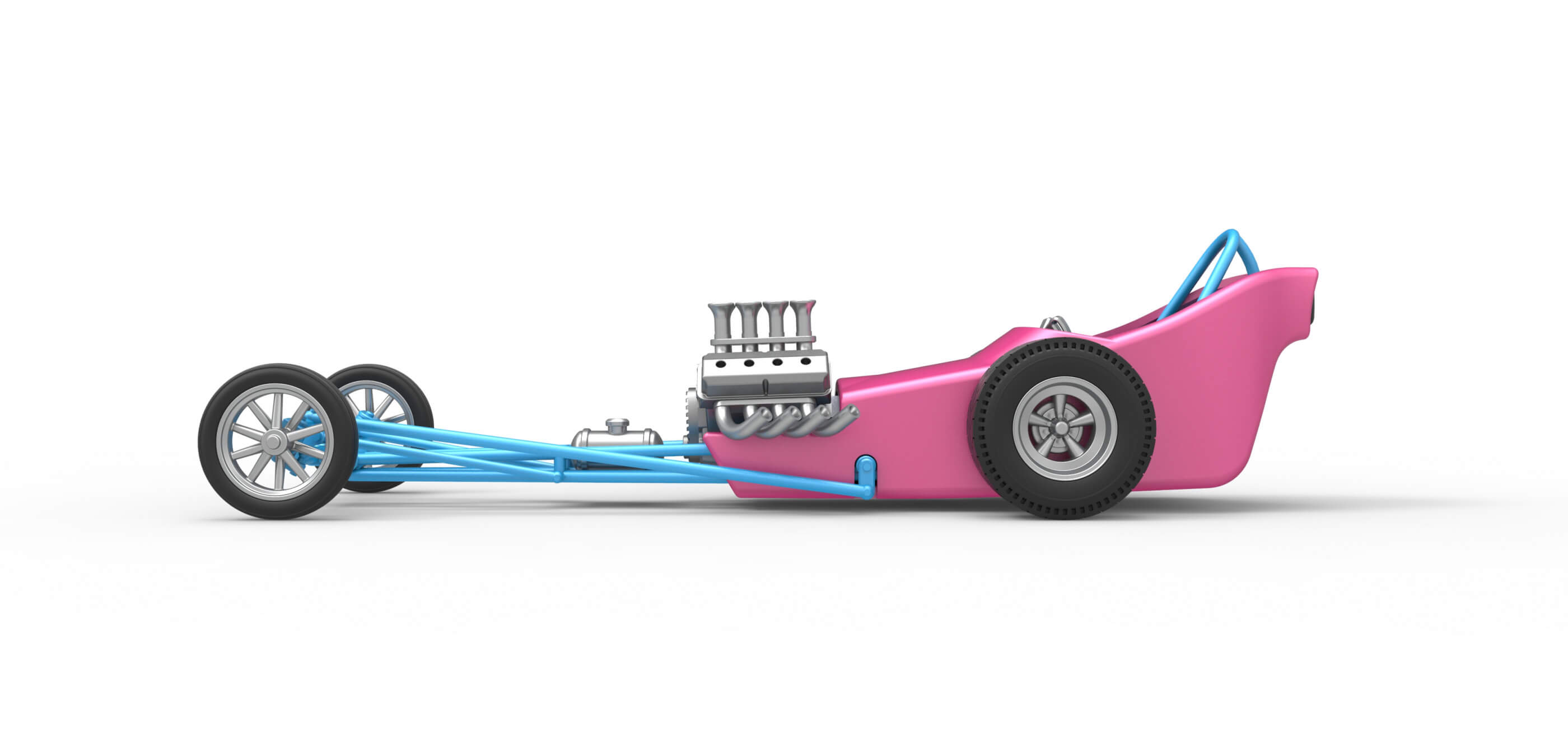 Front Engine Dragster V8 1:25 - 3D Model by TechItemsRock