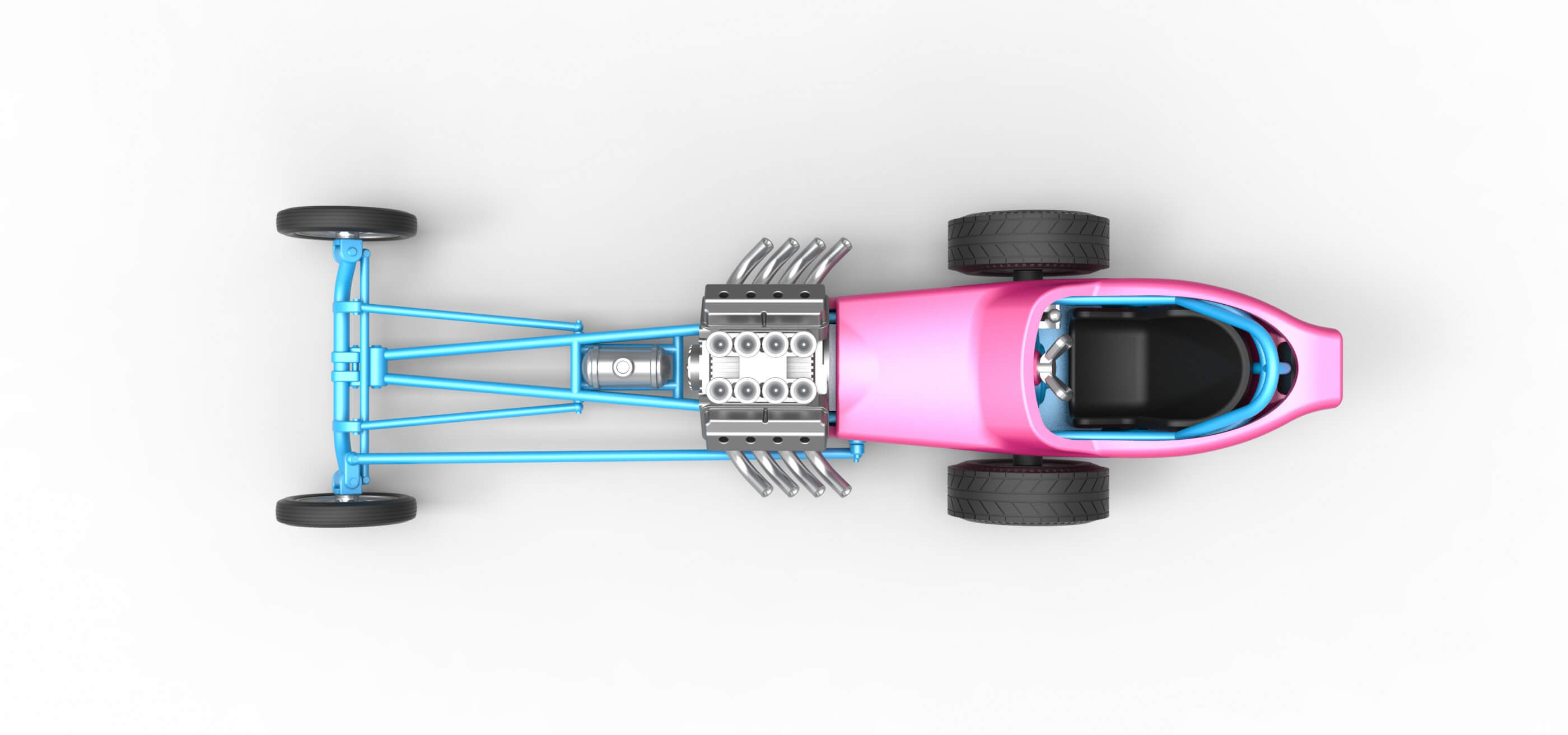 Front Engine Dragster V8 1:25 - 3D Model by TechItemsRock
