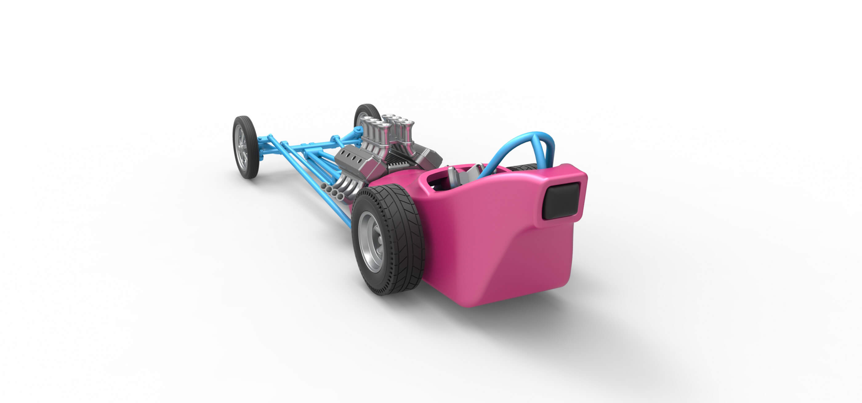 Front Engine Dragster V8 1:25 - 3D Model by TechItemsRock