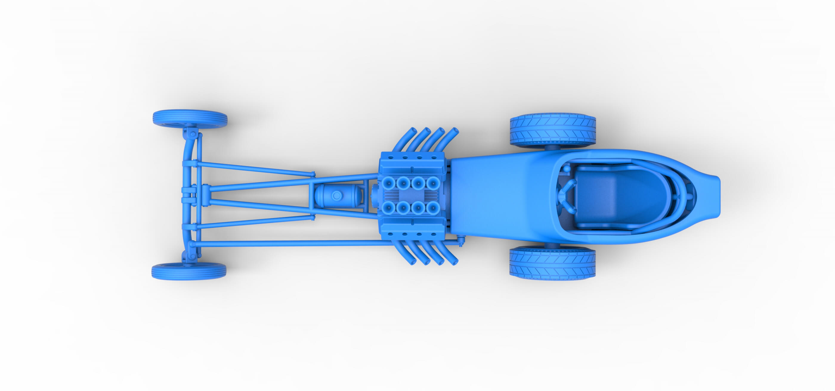 Front Engine Dragster V8 1:25 - 3D Model by TechItemsRock