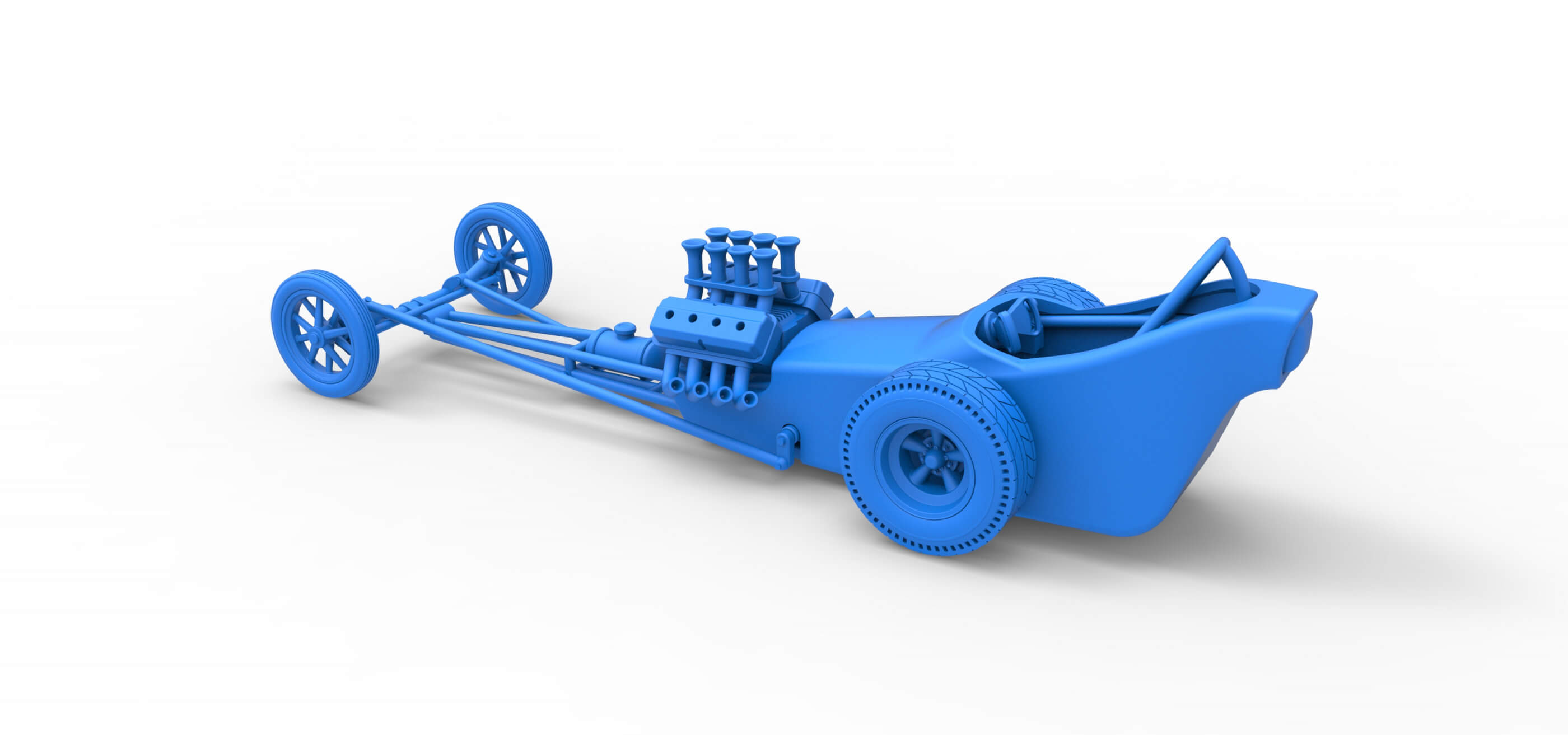 Front Engine Dragster V8 1:25 - 3D Model by TechItemsRock