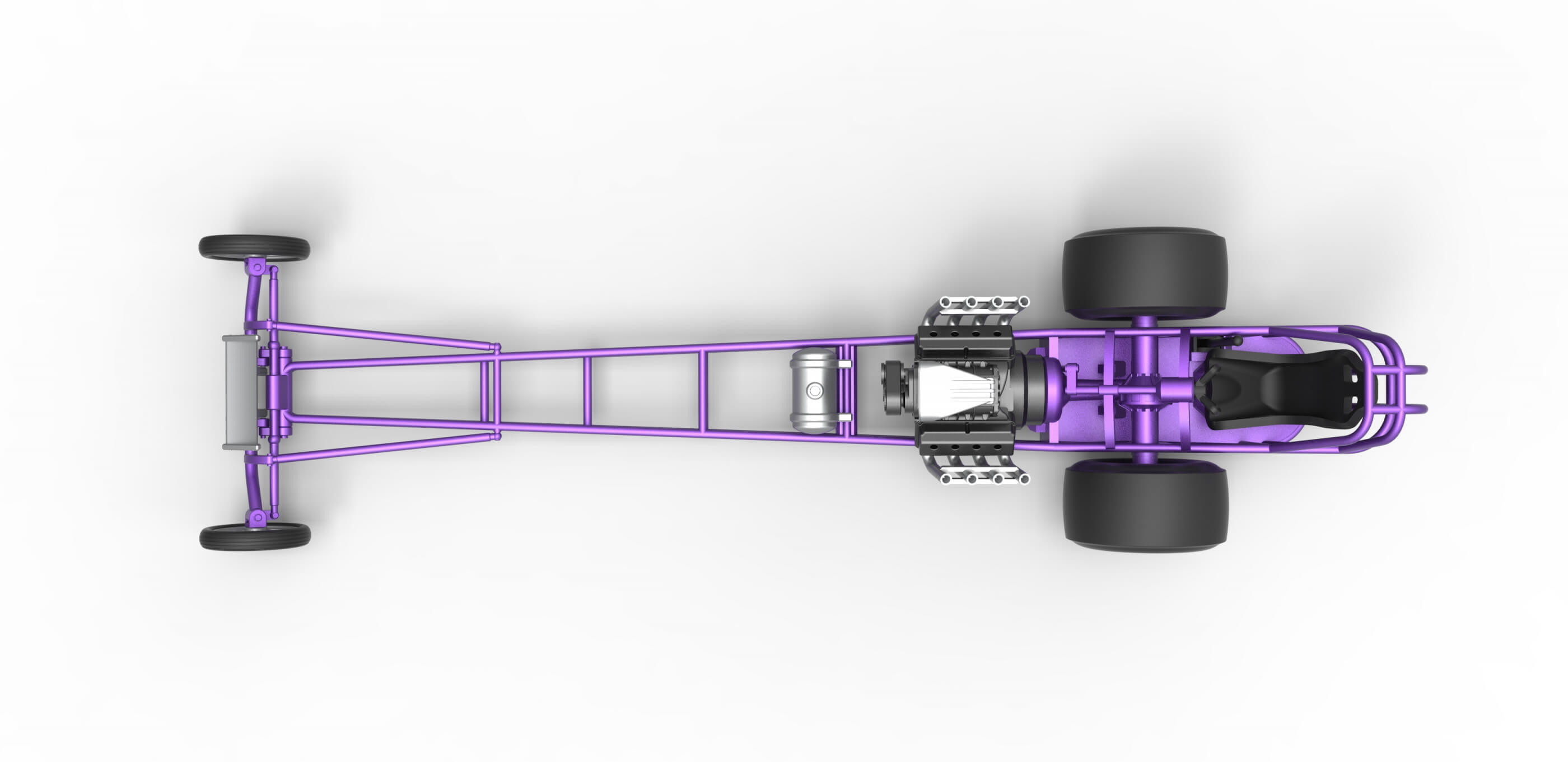 Front Engine Dragster V8 1:25 - 3D Model by TechItemsRock