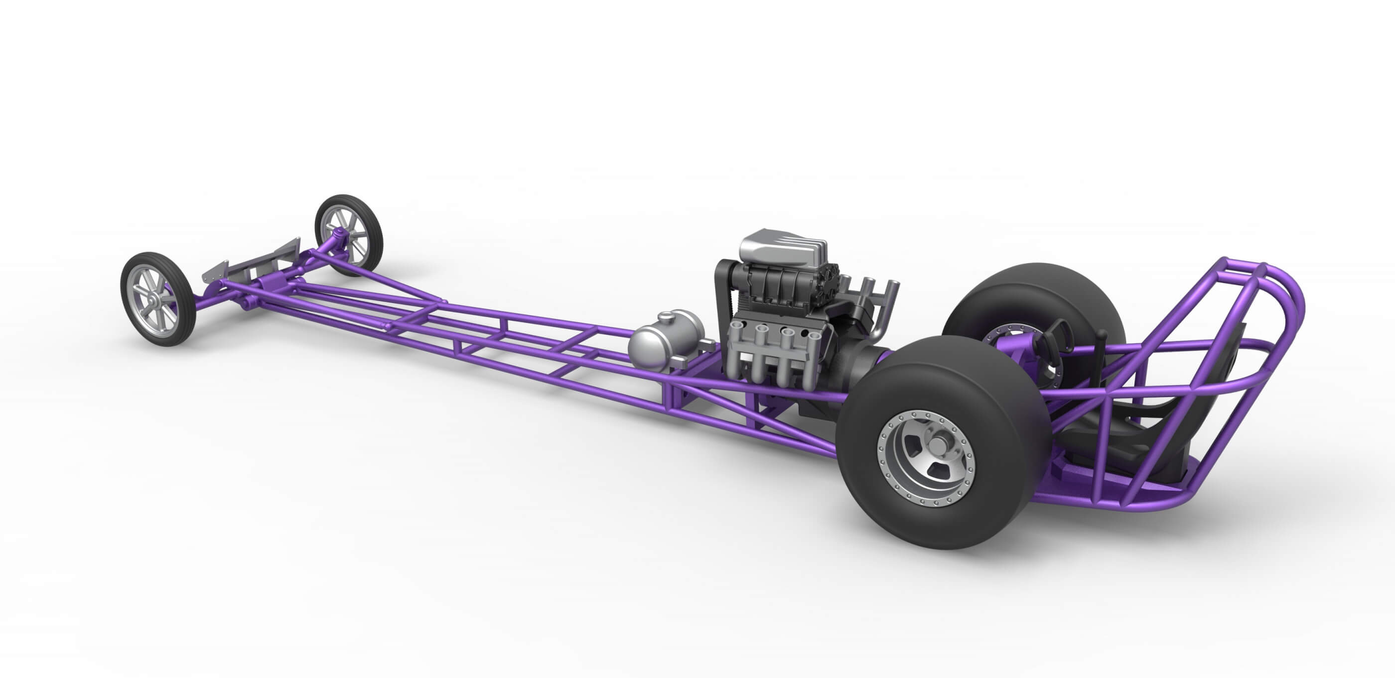 Front Engine Dragster V8 1:25 - 3D Model by TechItemsRock