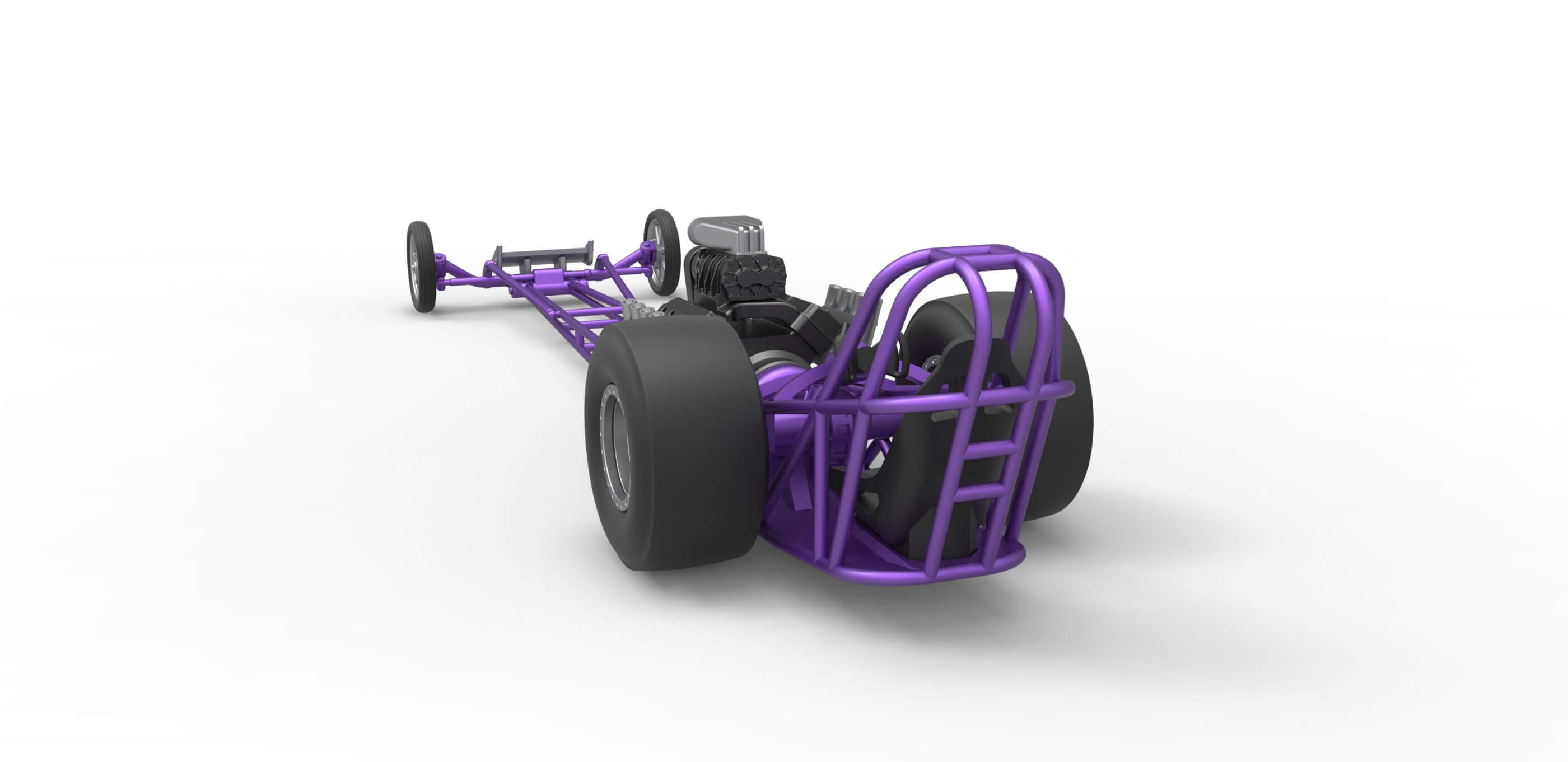 Front Engine Dragster V8 1:25 - 3D Model by TechItemsRock