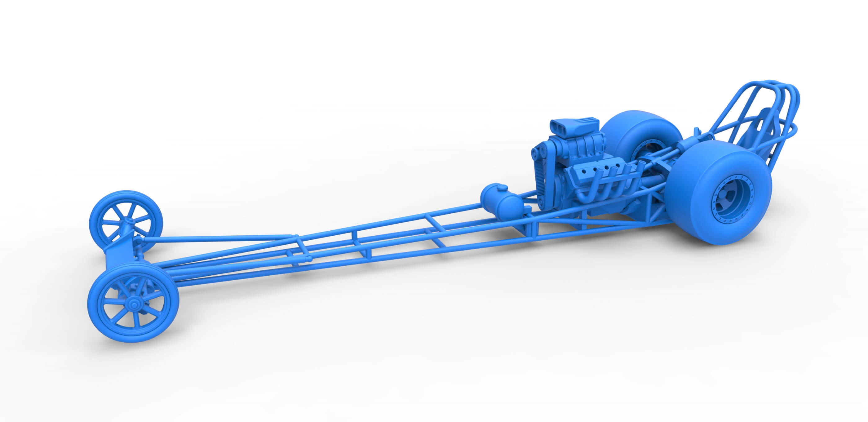 Front Engine Dragster V8 1:25 - 3D Model by TechItemsRock