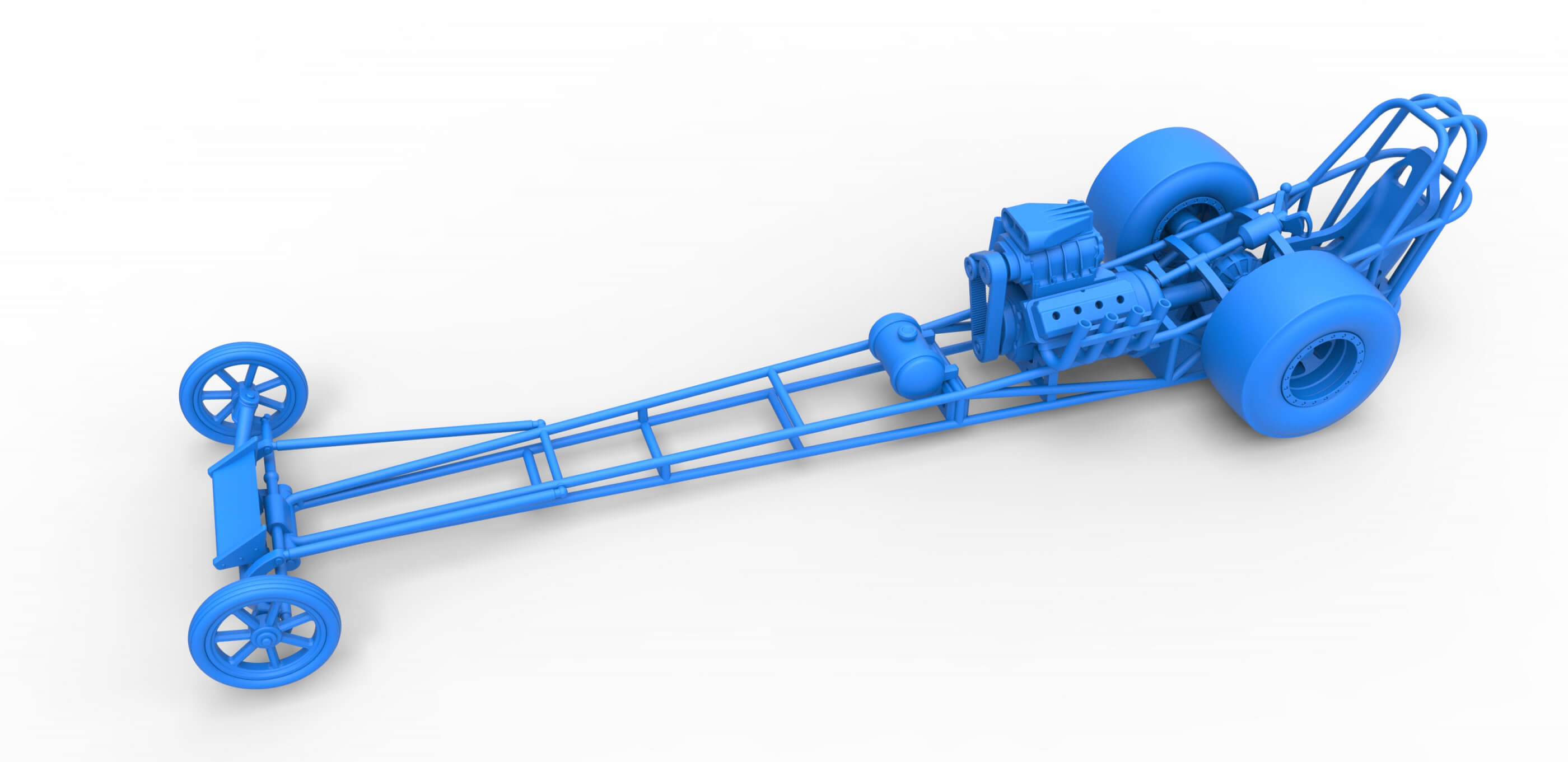 Front Engine Dragster V8 1:25 - 3D Model by TechItemsRock