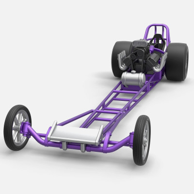 Front Engine Dragster V8 1:25 - 3D Model by TechItemsRock