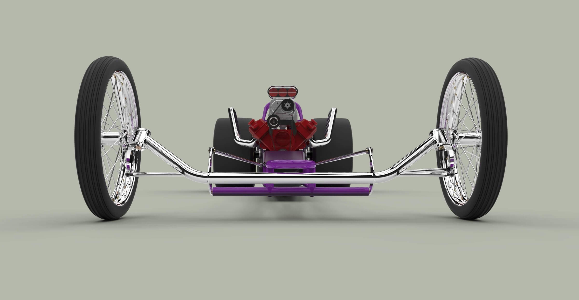 Front Engine Dragster - 3D Model by TechItemsRock