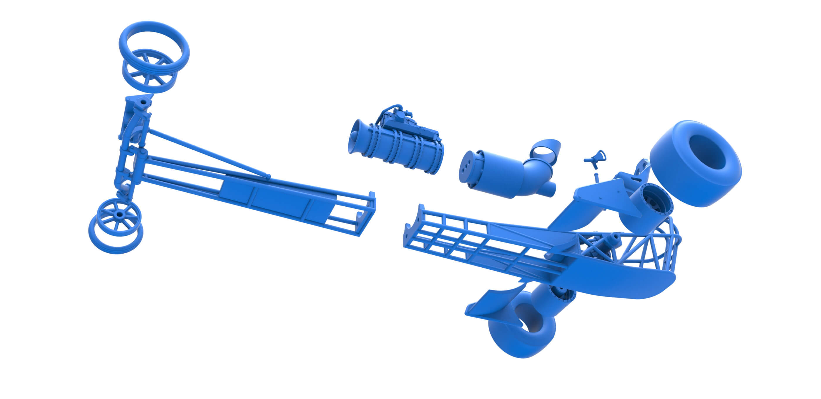 Front Engine Jet Dragster 1:25 - 3D Model by TechItemsRock