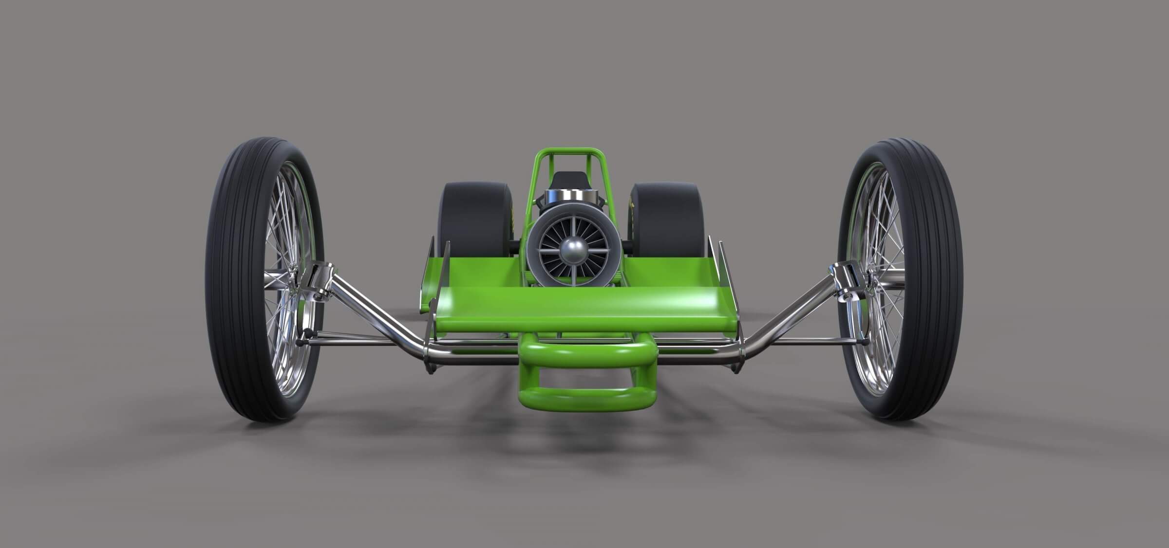 Front Engine Jet Dragster - 3D Model by TechItemsRock
