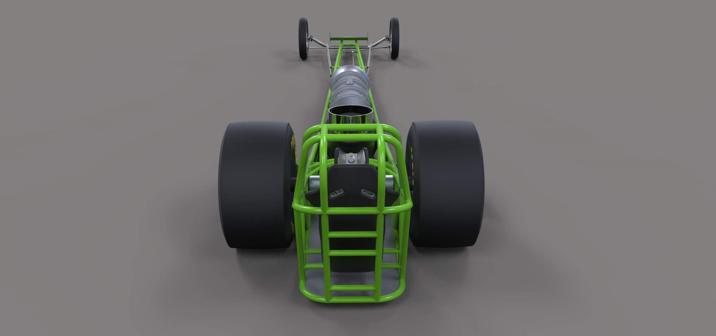 Front Engine Jet Dragster - 3D Model by TechItemsRock