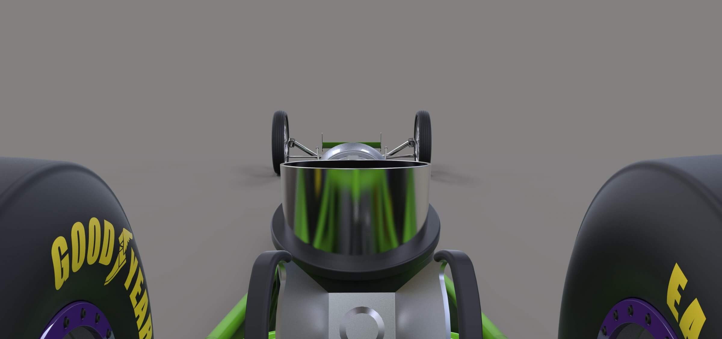 Front Engine Jet Dragster - 3D Model by TechItemsRock