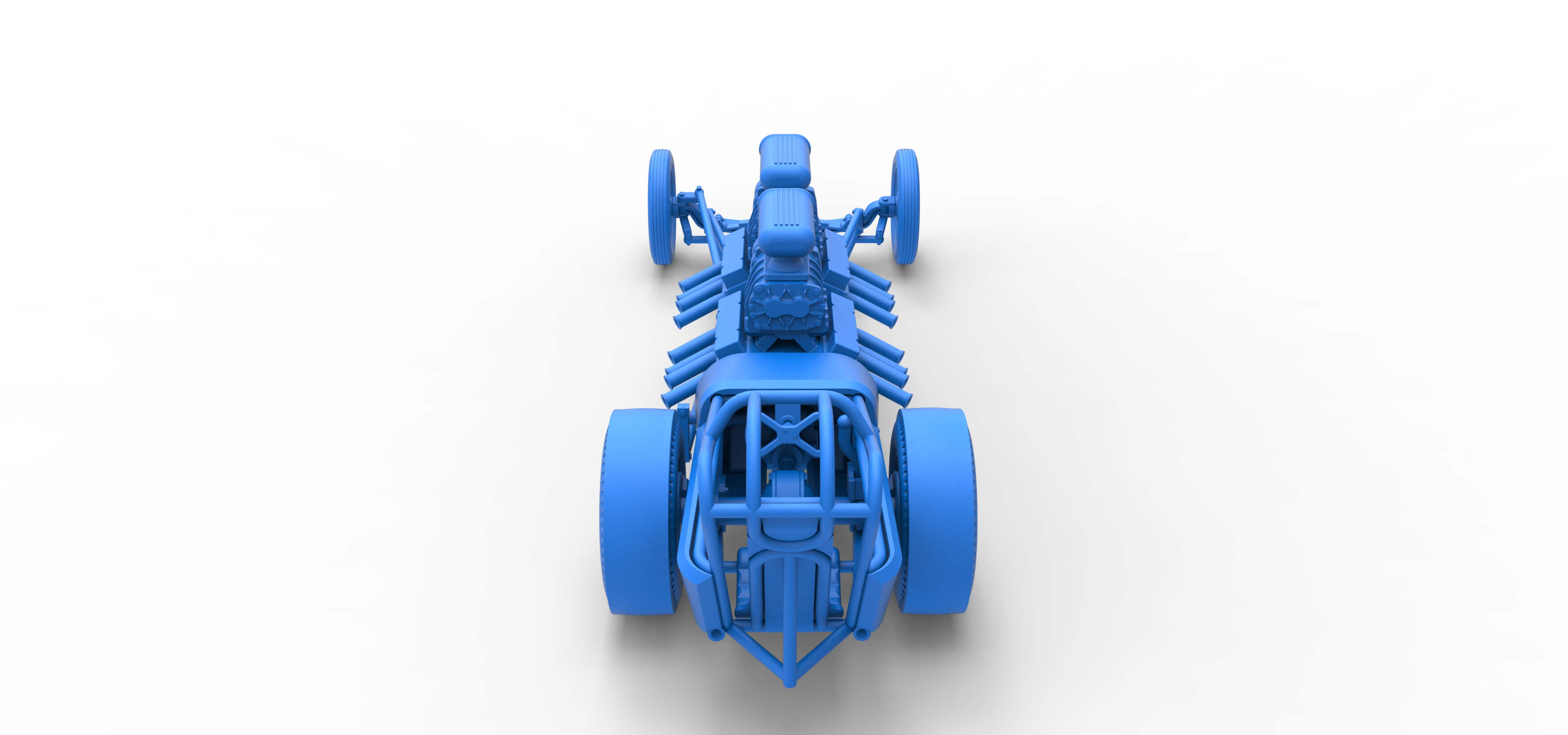 Front Engine Old School Dragster With 2 V8 Version 2 1:25 - 3D Model by ...