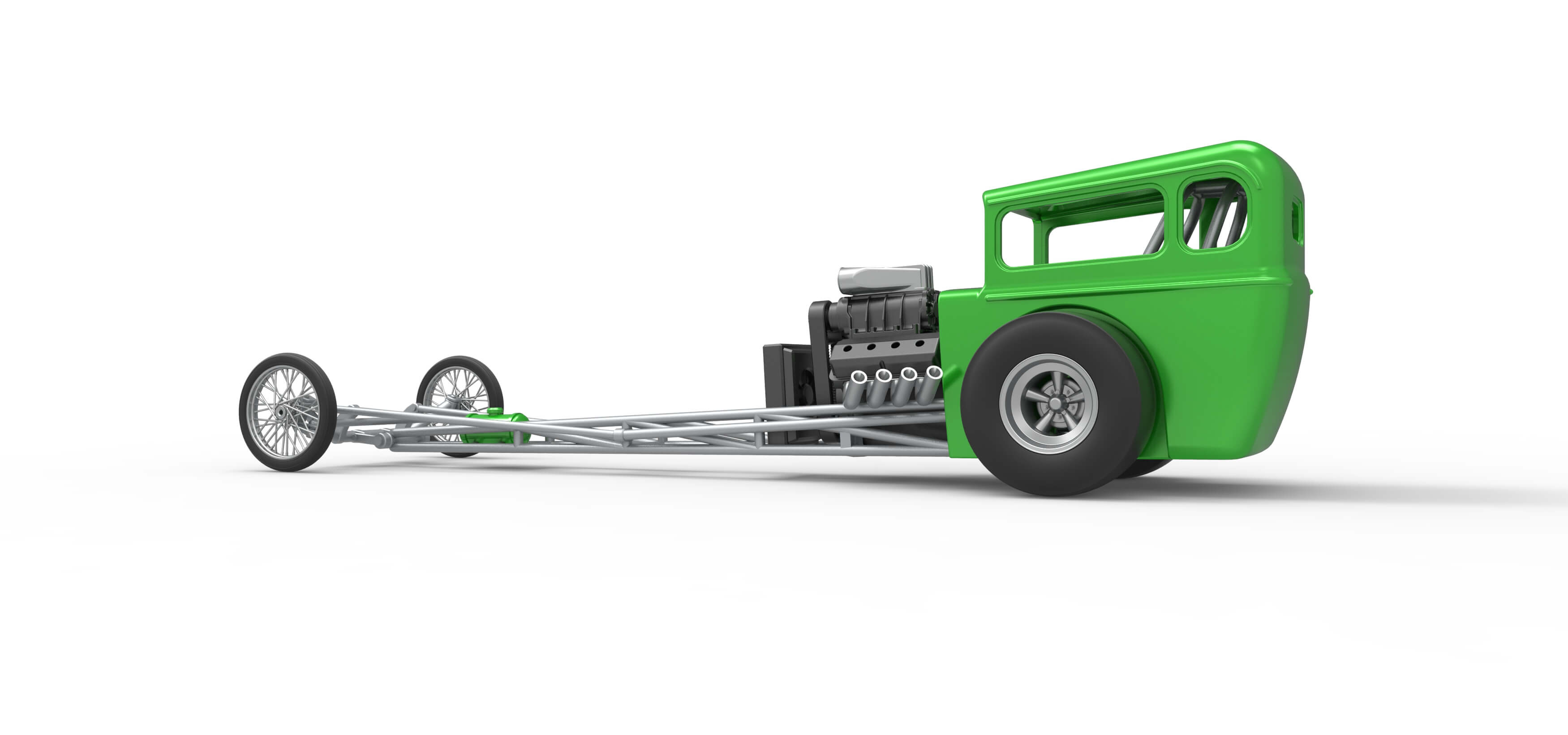 Front Engine Old School Dragster With Shell V7 1:25 - 3D Model by ...