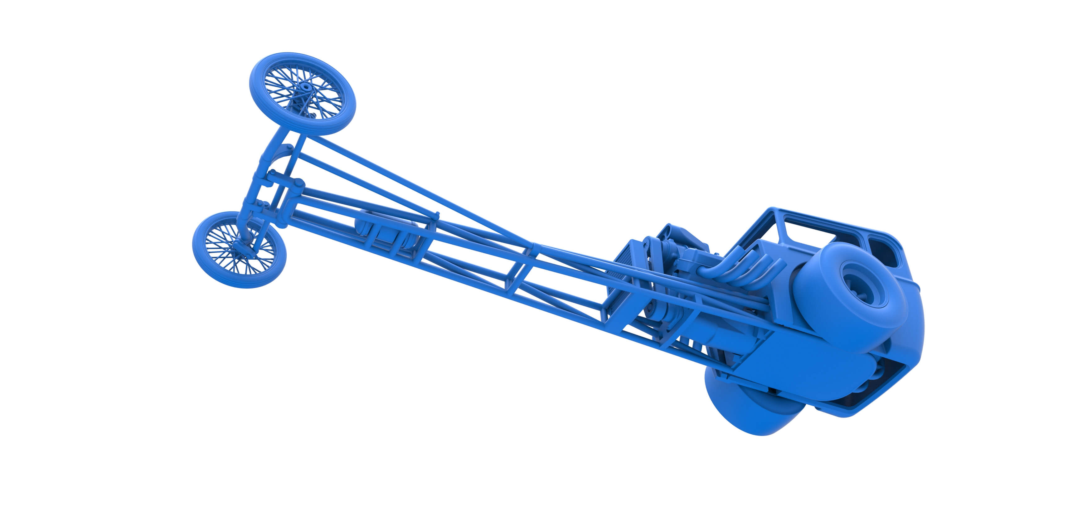 Front Engine Old School Dragster With Shell V7 1:25 - 3D Model by ...