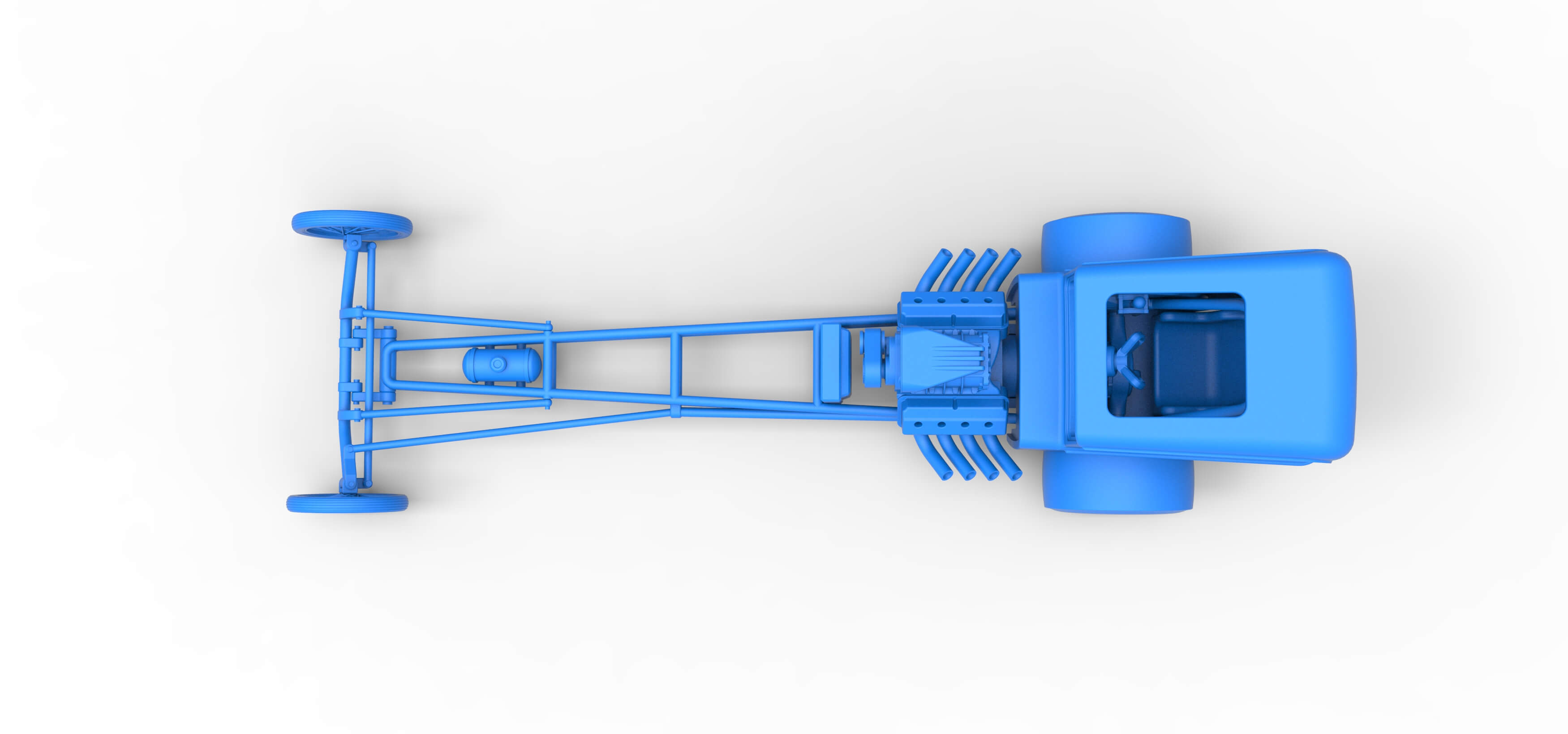 Front Engine Old School Dragster With Shell V7 1:25 - 3D Model by ...