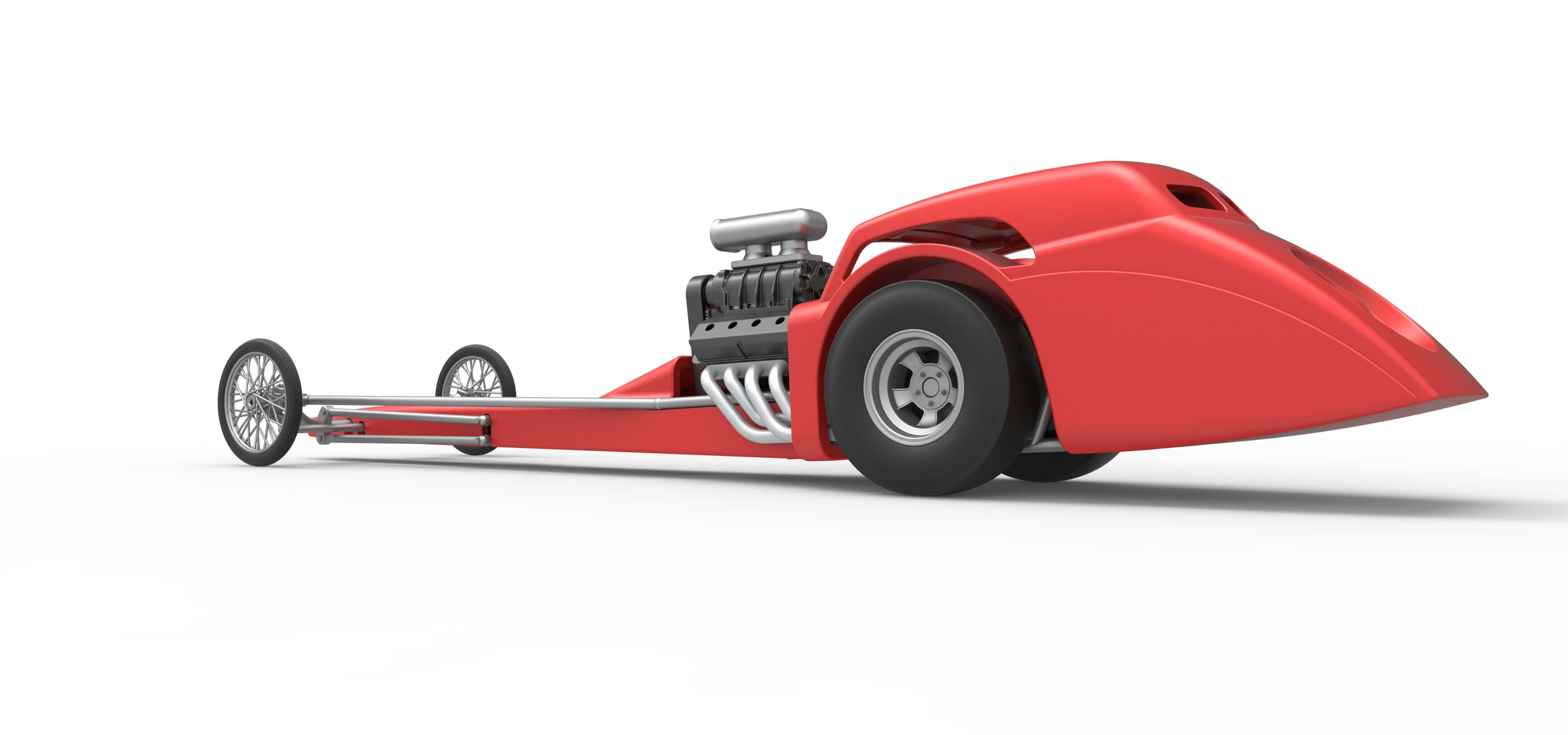 Front Engine Old School Dragster With Shell V8 1:25 - 3D Model by ...