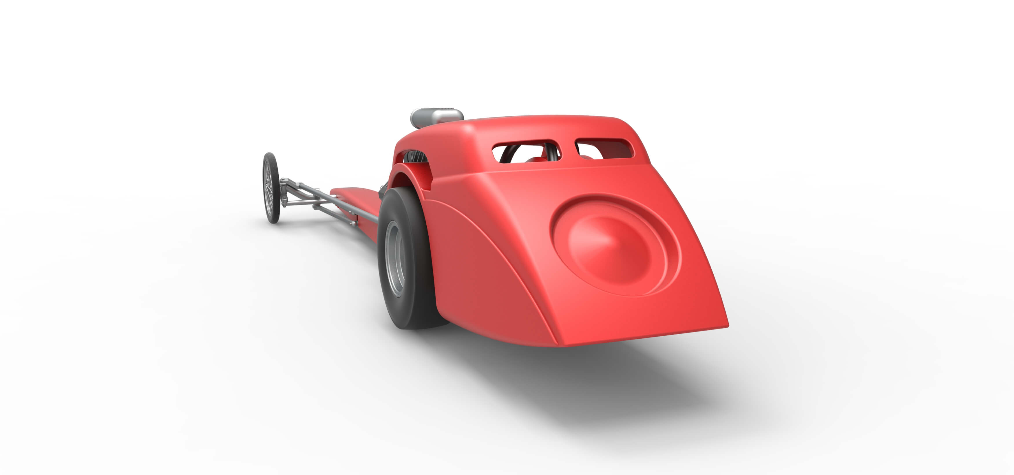 Front Engine Old School Dragster With Shell V8 1:25 - 3D Model by ...