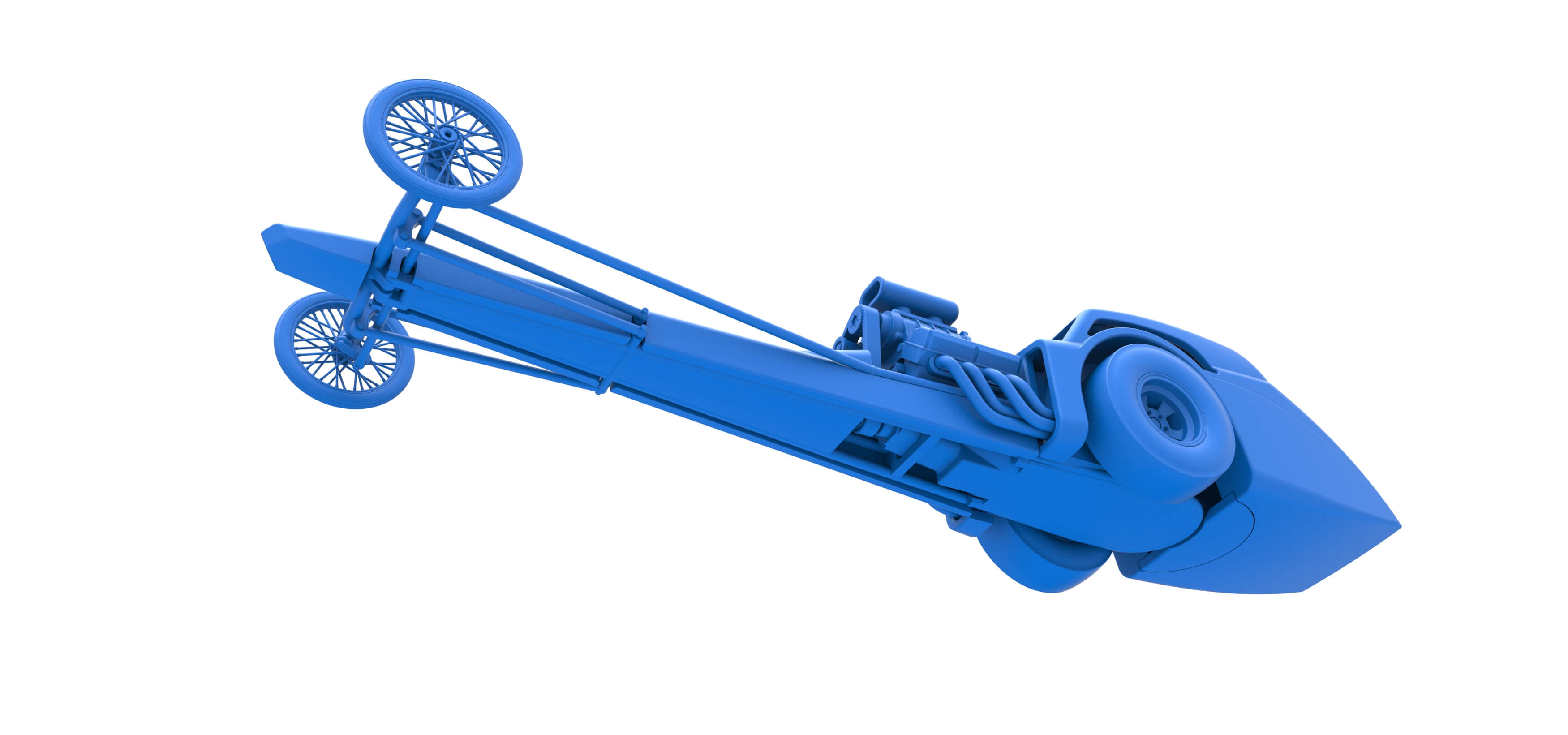 Front Engine Old School Dragster With Shell V8 1:25 - 3D Model by ...