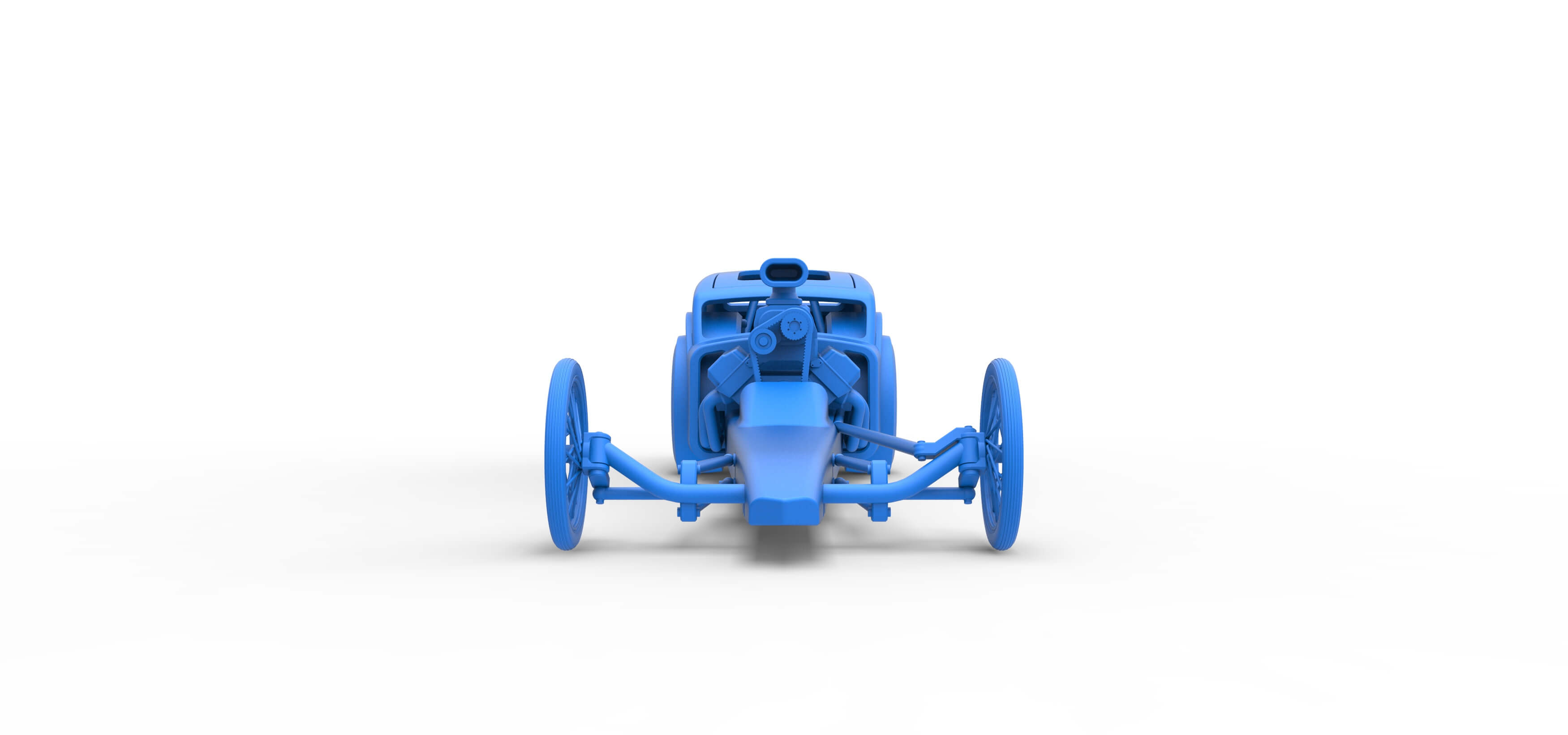 Front Engine Old School Dragster With Shell V8 1:25 - 3D Model by ...