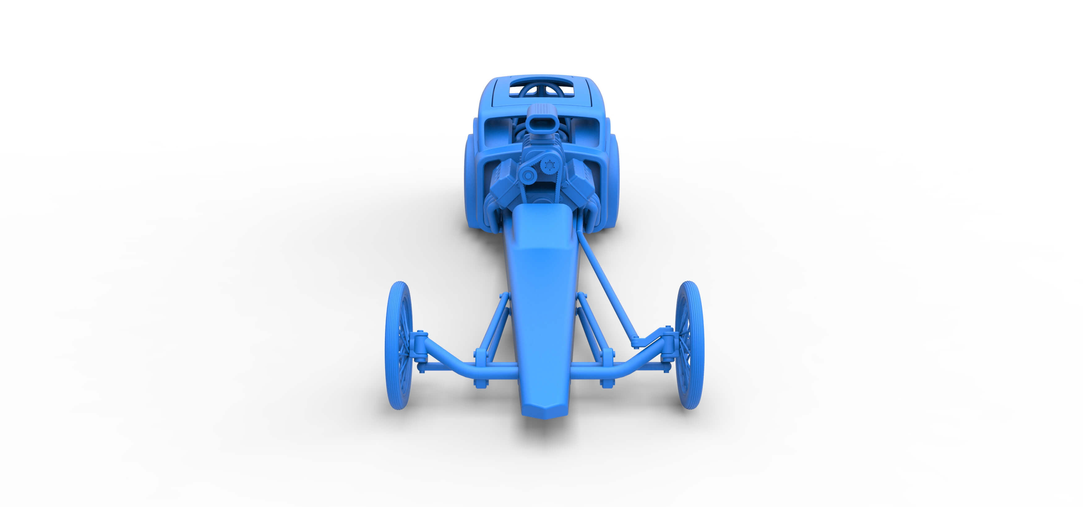 Front Engine Old School Dragster With Shell V8 1:25 - 3D Model by ...
