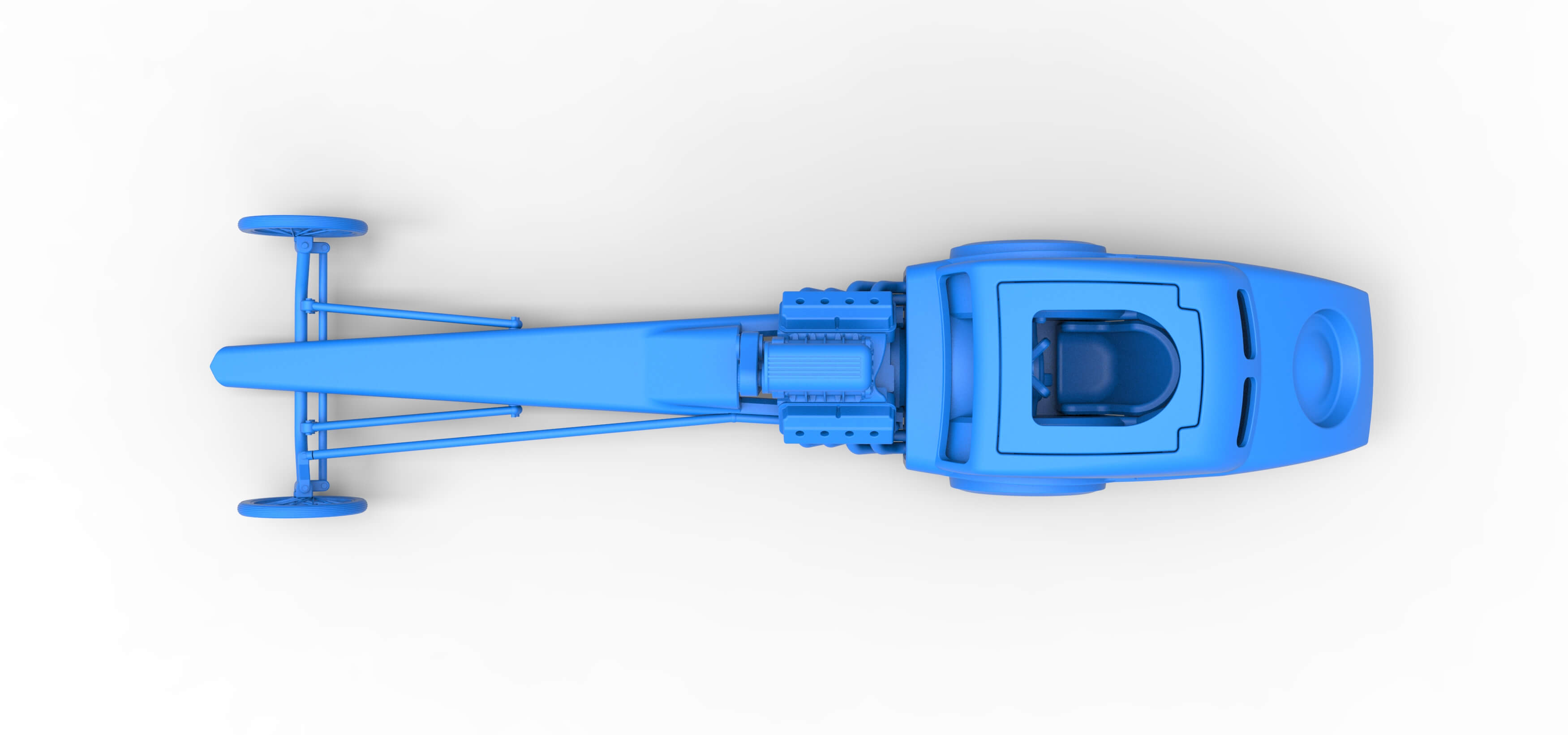 Front Engine Old School Dragster With Shell V8 1:25 - 3D Model by ...