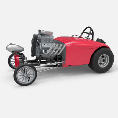 Front Engine Old School Dragster with Shell V9 Scale 1:25 - 3D Model by ...