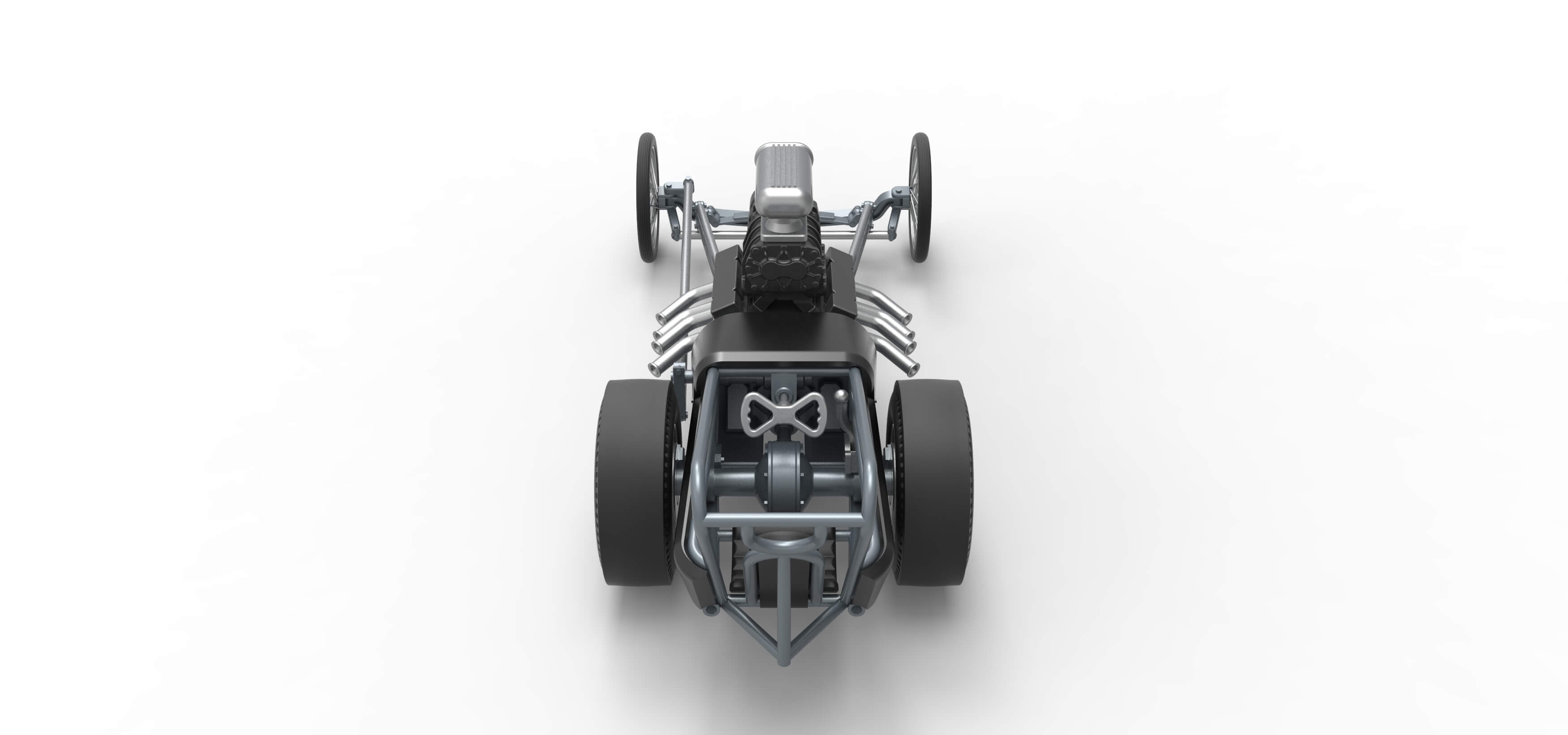 Front Engine Old School Dragster With V8 Scale 1:25 - 3D Model by ...
