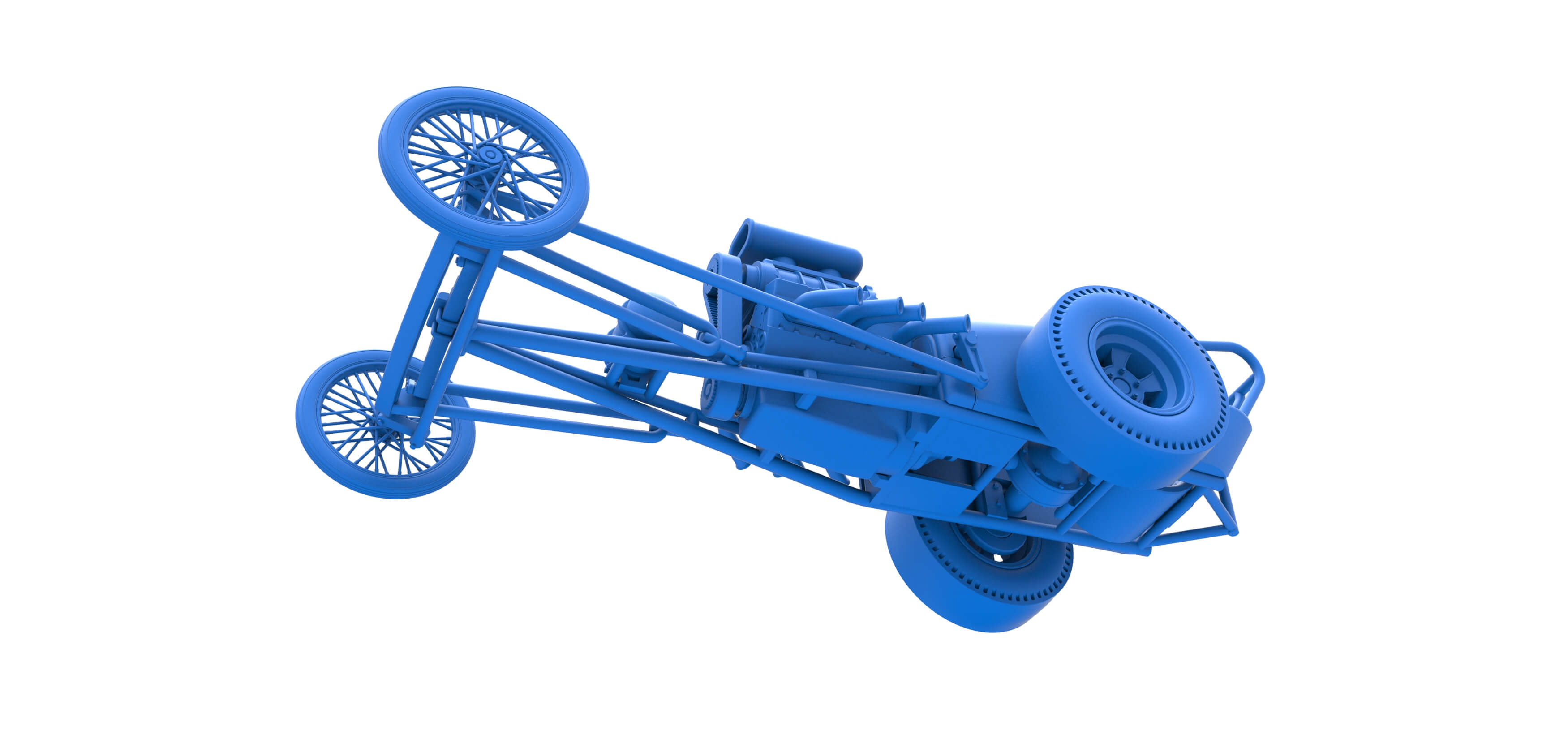 Front Engine Old School Dragster With V8 Scale 1:25 - 3D Model by ...