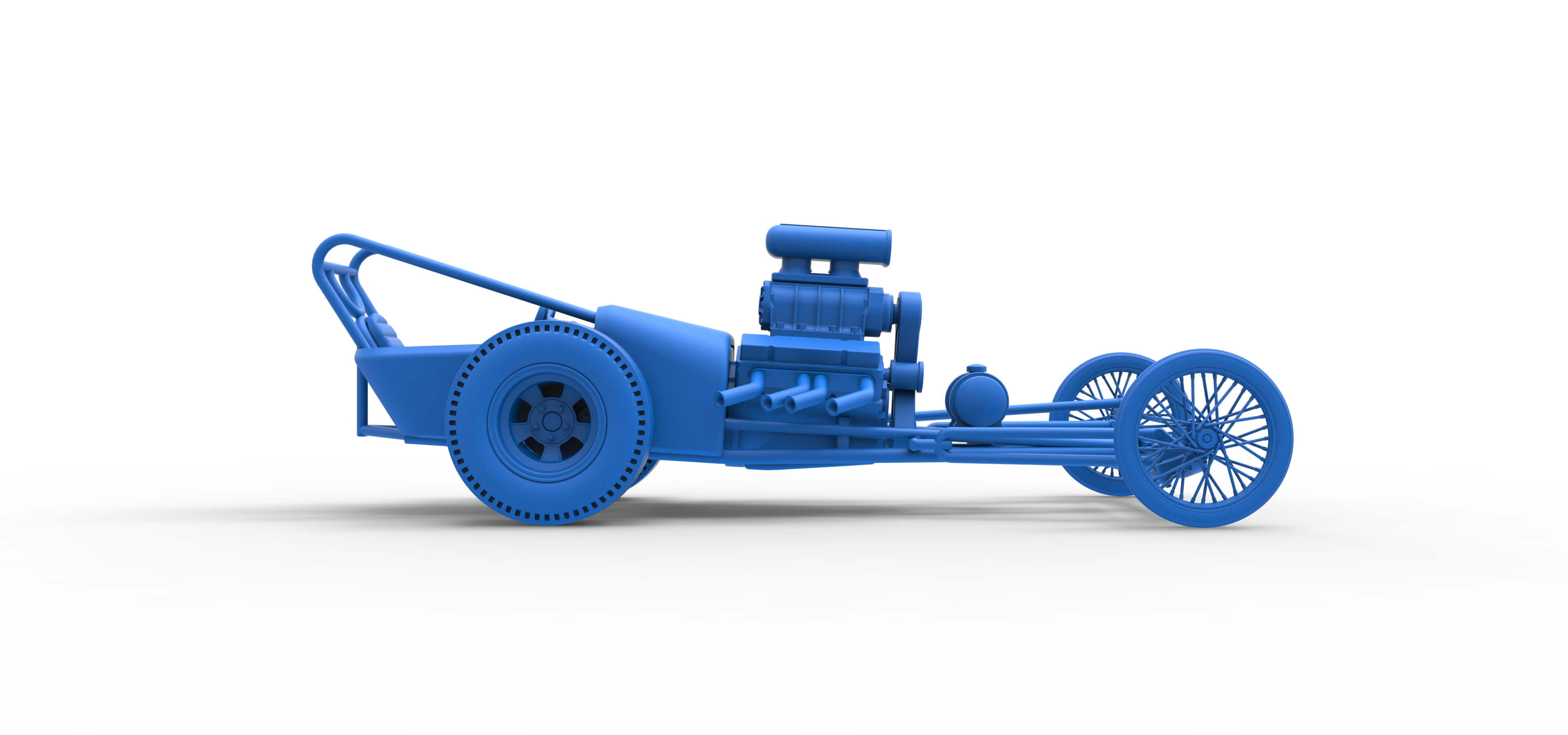 Front Engine Old School Dragster With V8 Scale 1:25 - 3D Model by ...