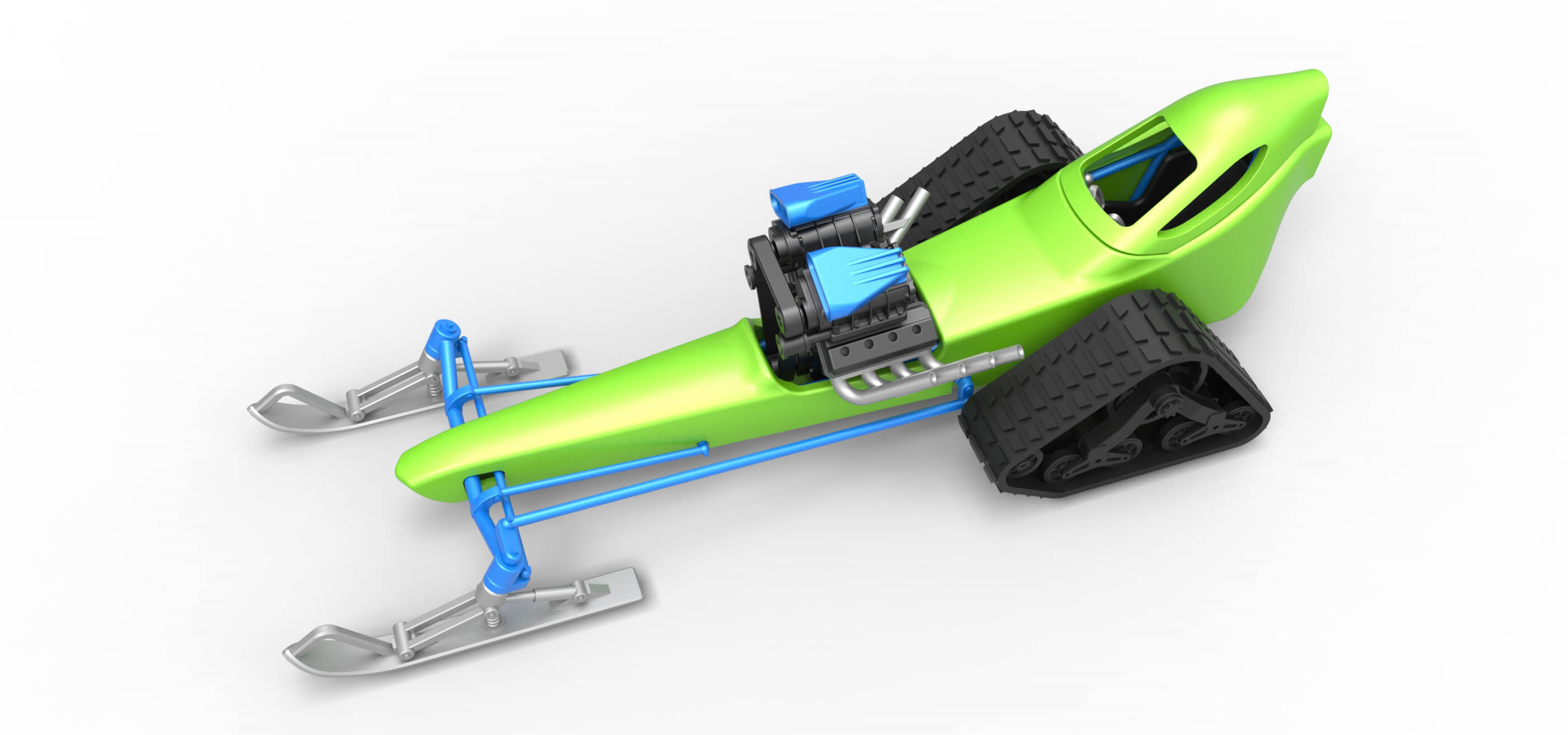 Front Engine Snow Dragster 1:25 - 3D Model by TechItemsRock