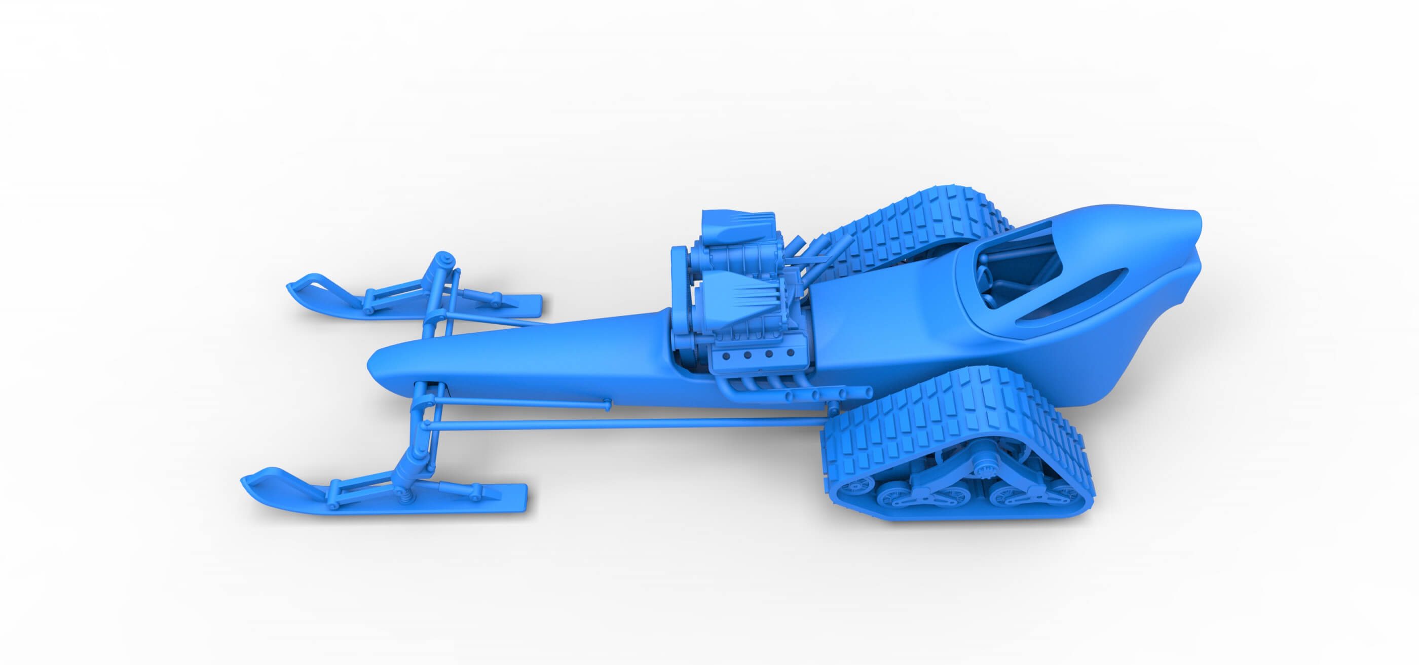Front Engine Snow Dragster 1:25 - 3D Model by TechItemsRock