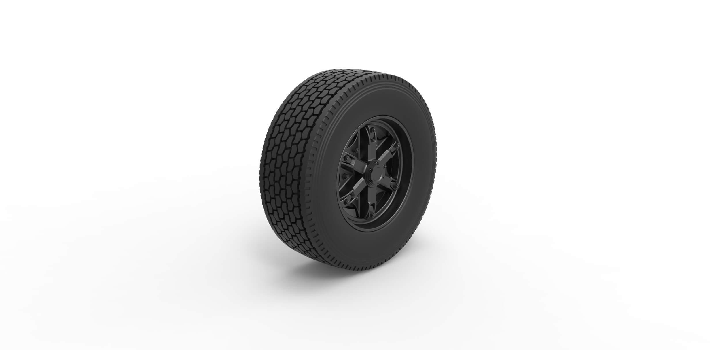 Front Float 6 Spoke Wheel of Old School Truck 1:25 - 3D Model by ...