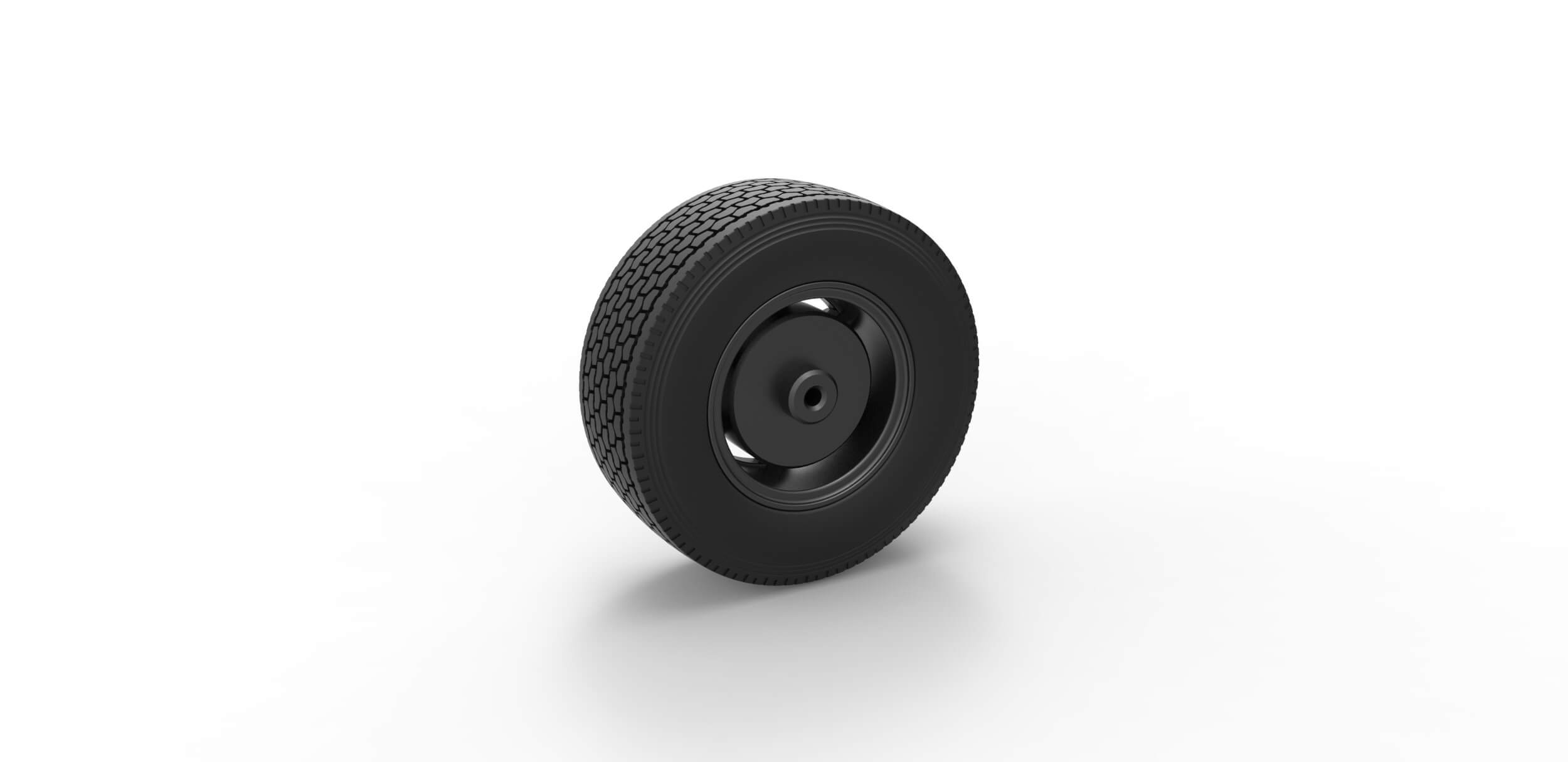 Front Float 6 Spoke Wheel of Old School Truck 1:25 - 3D Model by ...