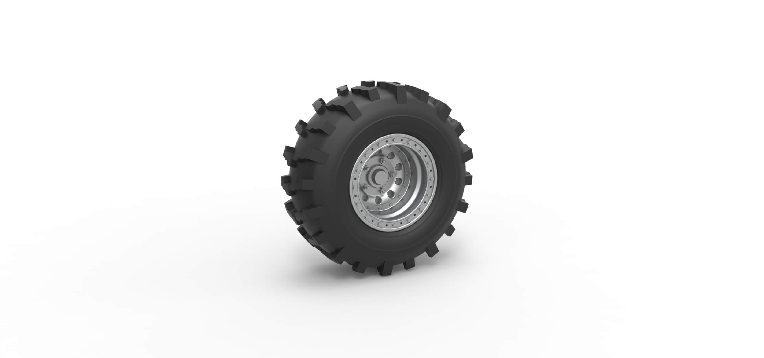 Front Wheel From Mud Dragster Version 3 Scale 1:25 - 3D Model by ...