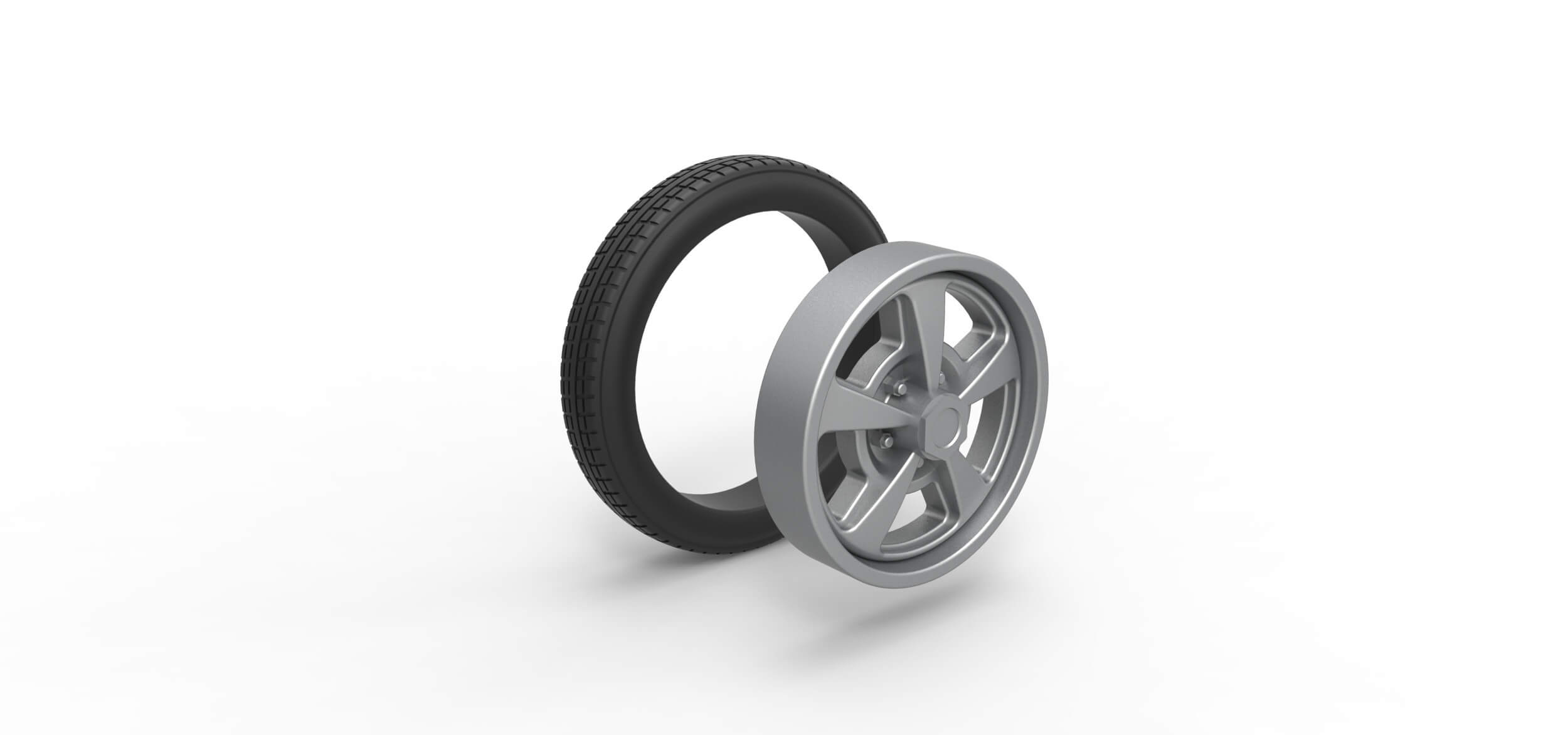 Front Wheel of Dragster 1:25 - 3D Model by TechItemsRock