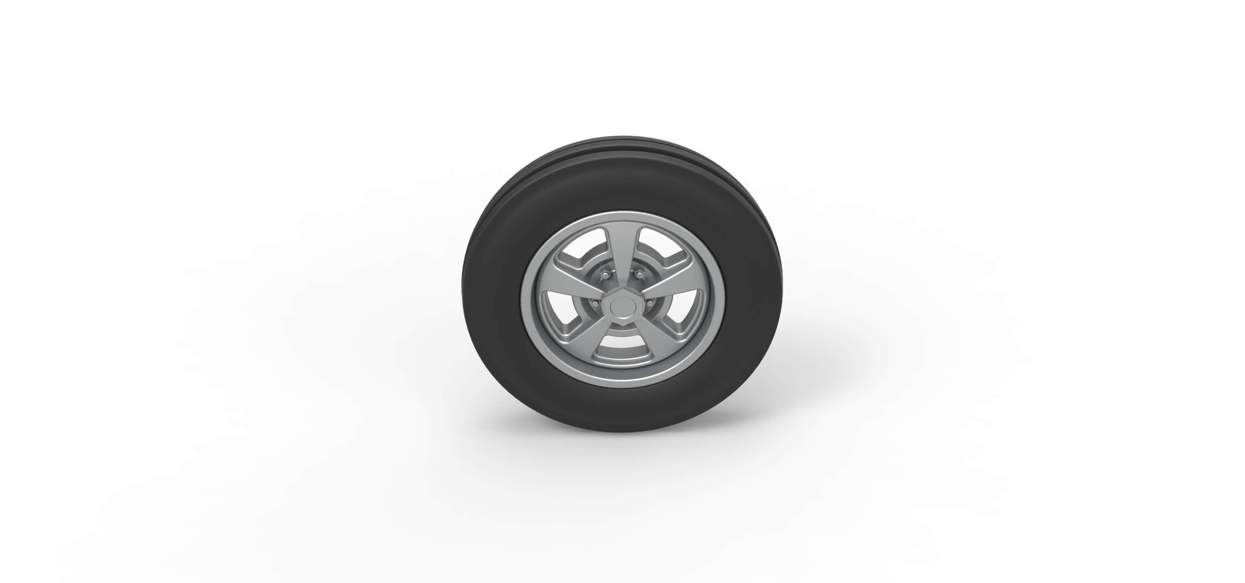 Front Wheel of Small Block Pulling Tractor 1:25 - 3D Model by TechItemsRock