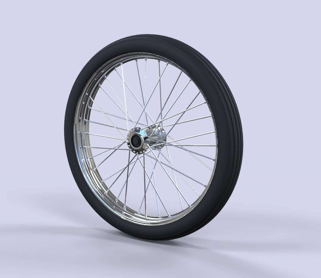 Front Dragster Wire Wheel - 3D Model by TechItemsRock