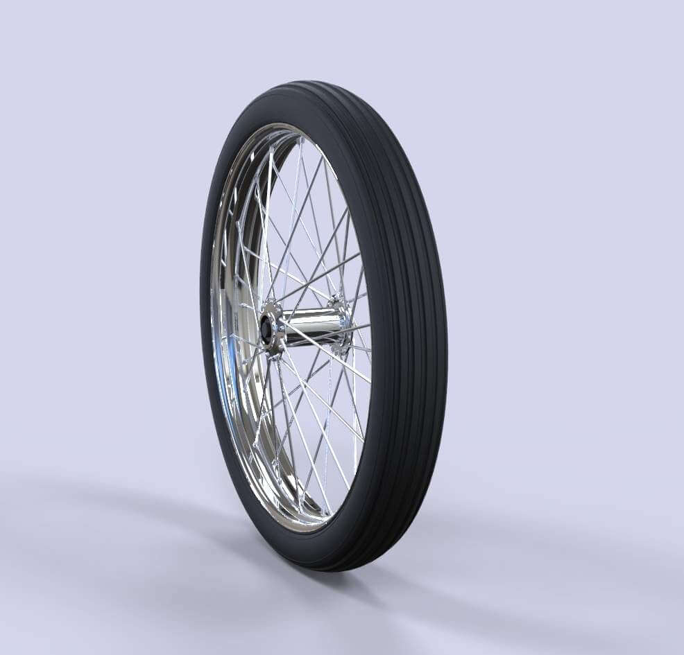 Front Dragster Wire Wheel - 3D Model by TechItemsRock